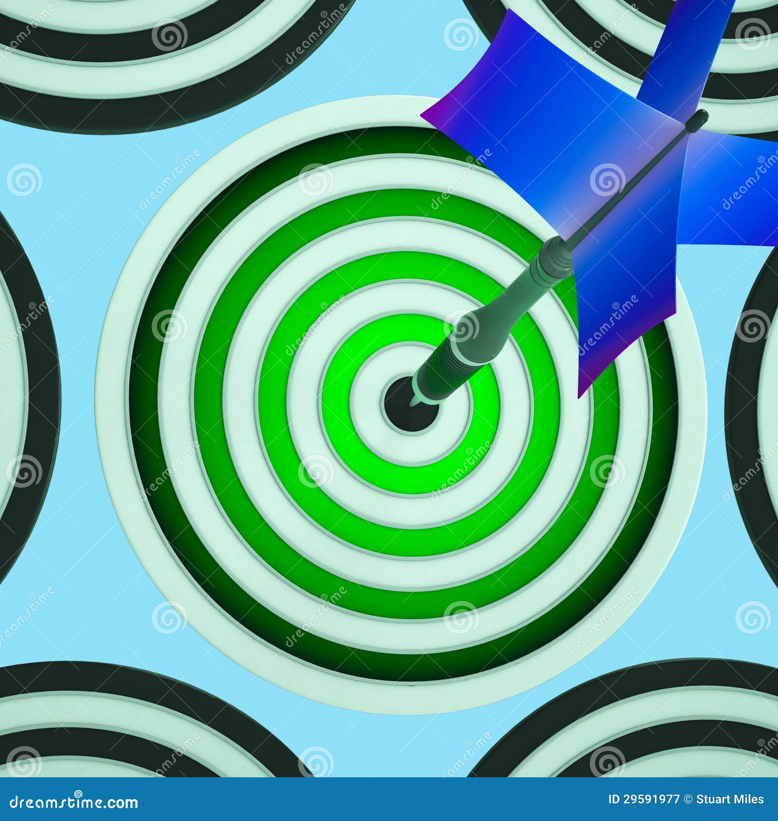 Target Shows Triumph, Winning Shot and Achievement Stock Illustration ...