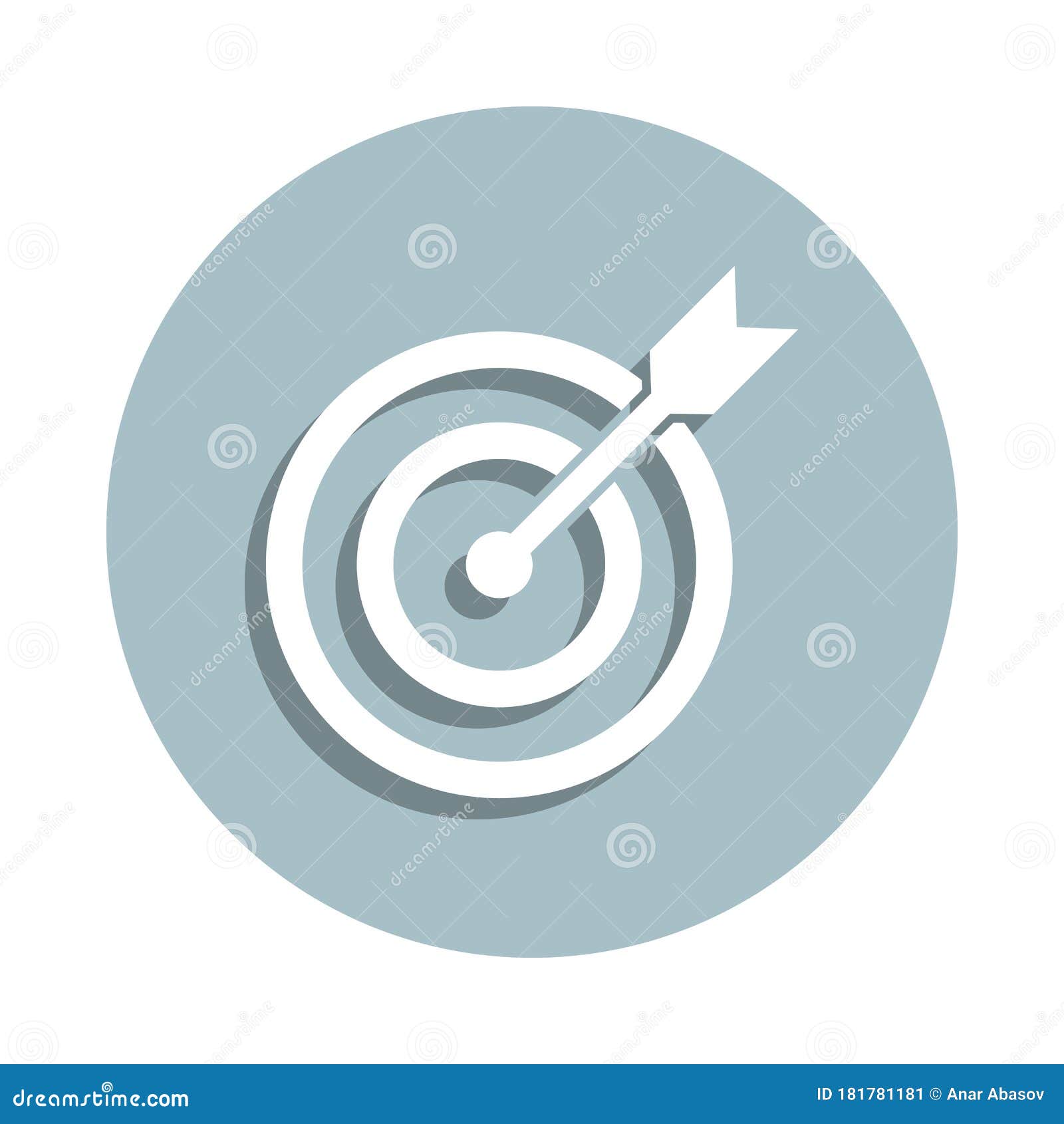 Target Sign Badge Icon. Simple Glyph, Flat Vector of Software ...