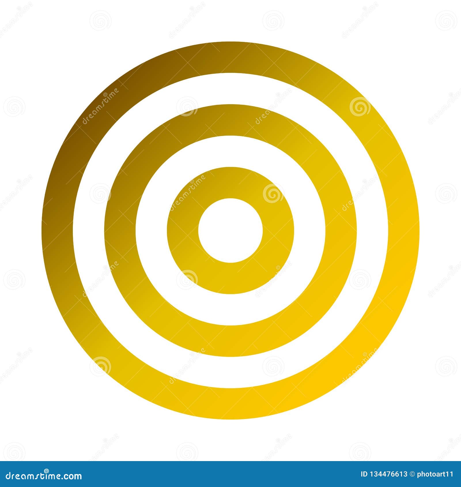 Target Sign - Golden Gradient Transparent, Isolated - Vector Stock ...
