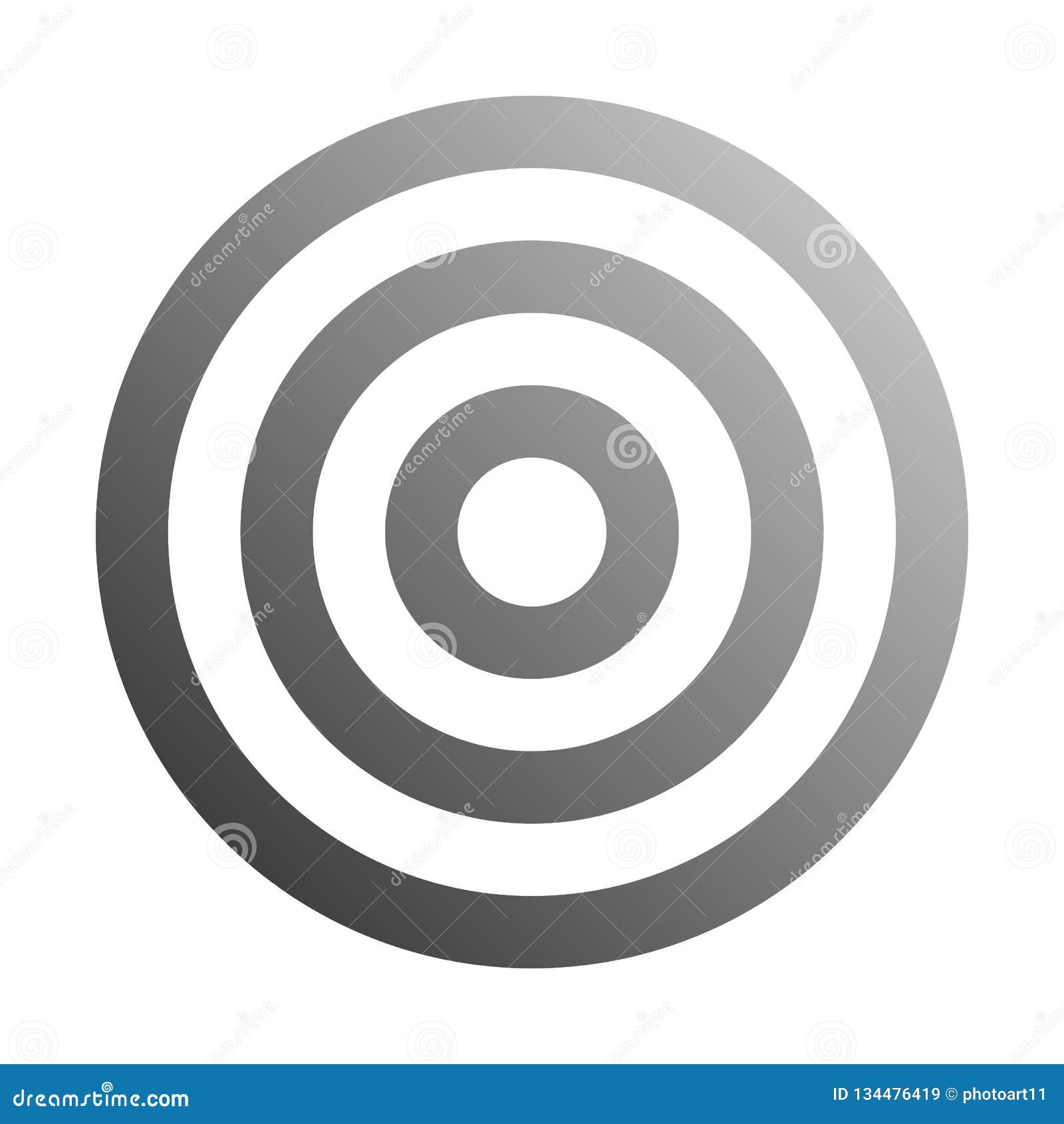 Target Sign - Medium Gray Gradient Transparent, Isolated - Vector Stock ...