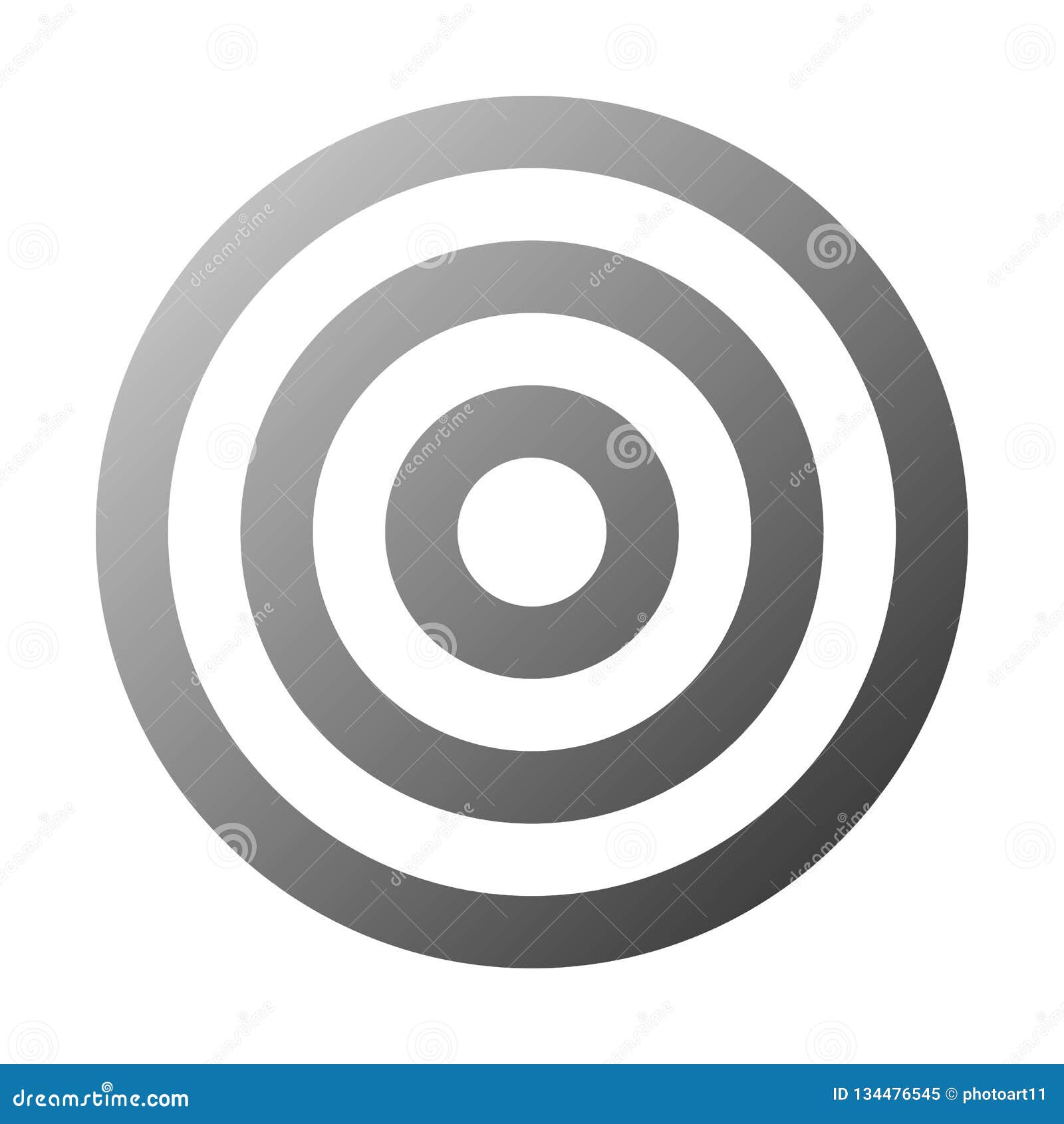 Target Sign - Medium Gray Gradient Transparent, Isolated - Vector Stock ...