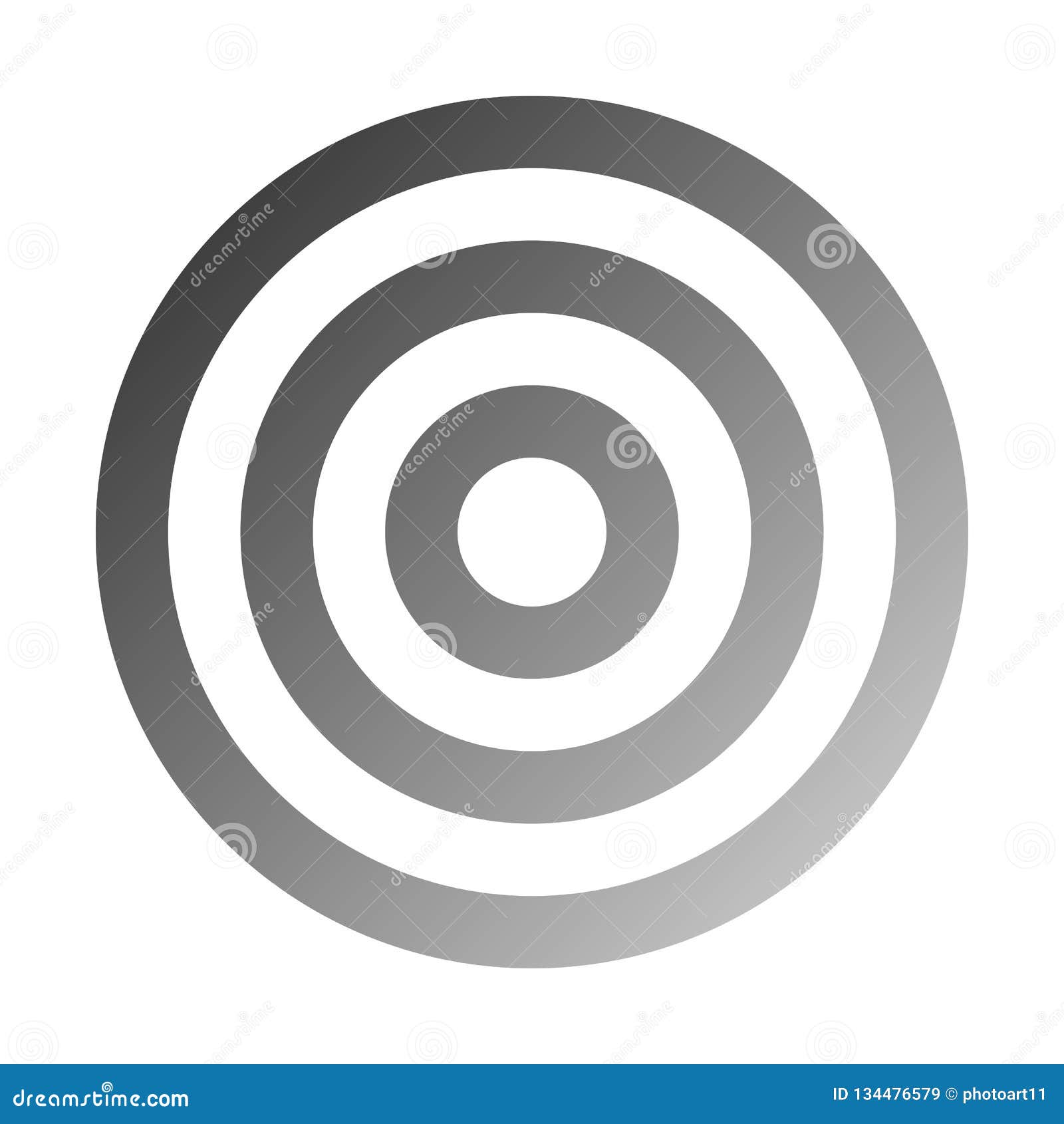 Target Sign - Medium Gray Gradient Transparent, Isolated - Vector Stock ...