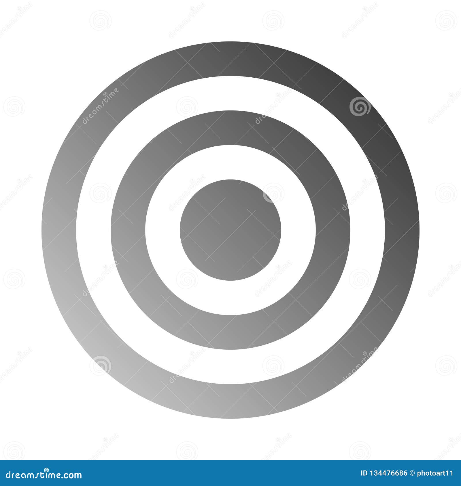 Target Sign - Medium Gray Gradient Transparent, Isolated - Vector Stock ...