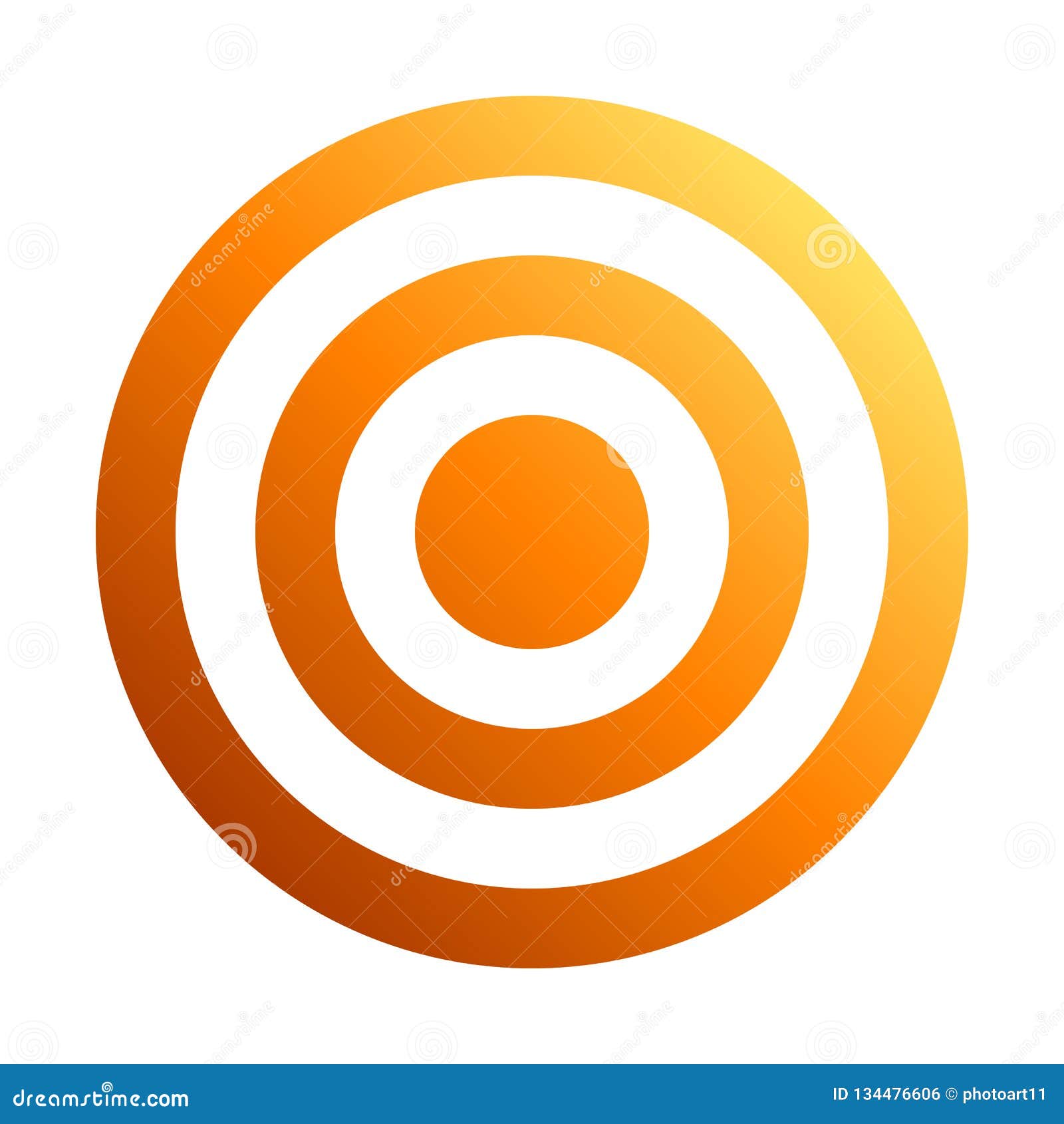 Target Sign - Orange Gradient Transparent, Isolated - Vector Stock ...