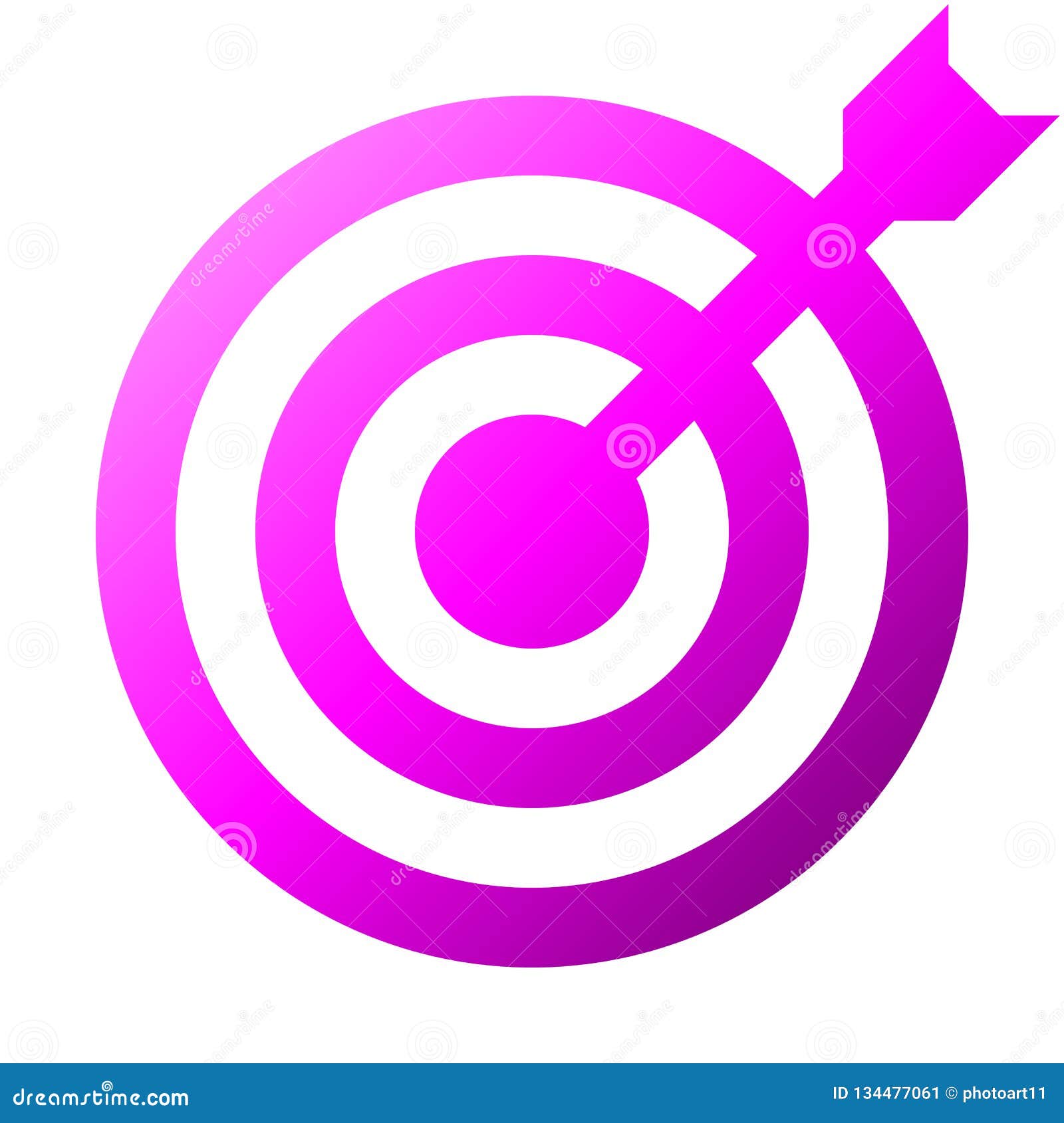 Target Sign - Purple Gradient Transparent with Dart, Isolated - Vector ...