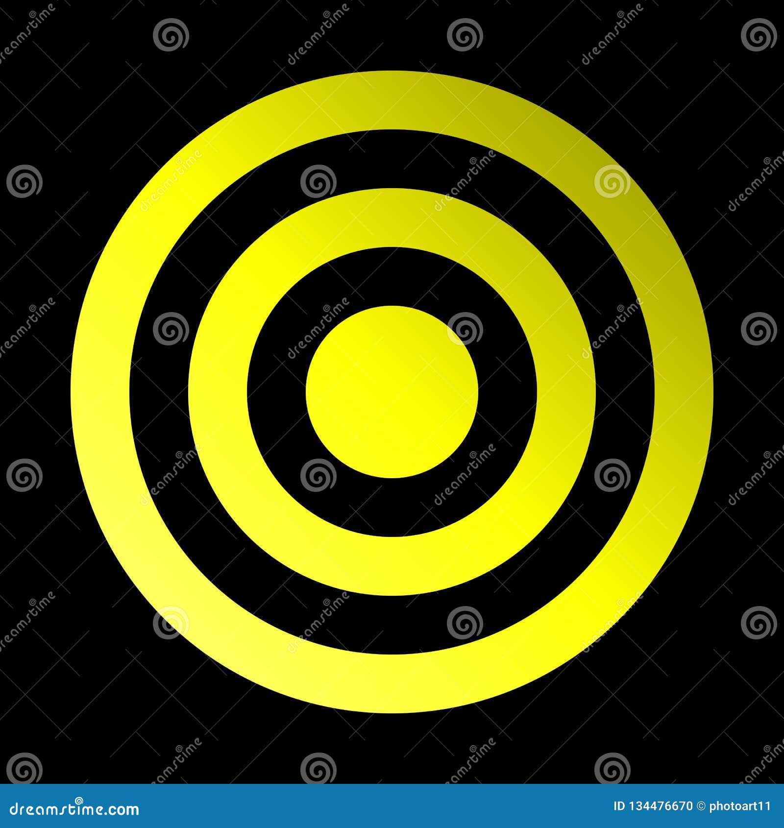 Target Sign - Yellow Gradient Transparent, Isolated - Vector Stock ...