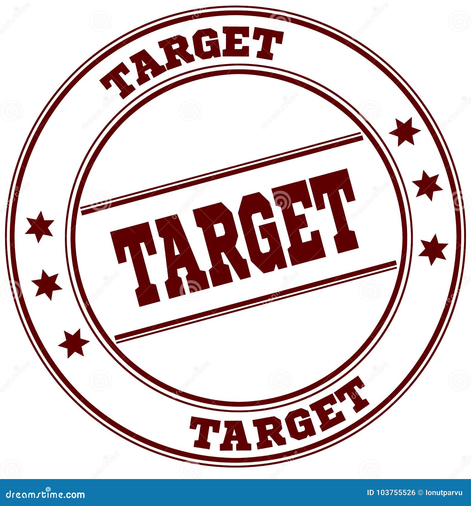 TARGET simple red stamp stock illustration. Illustration of ...