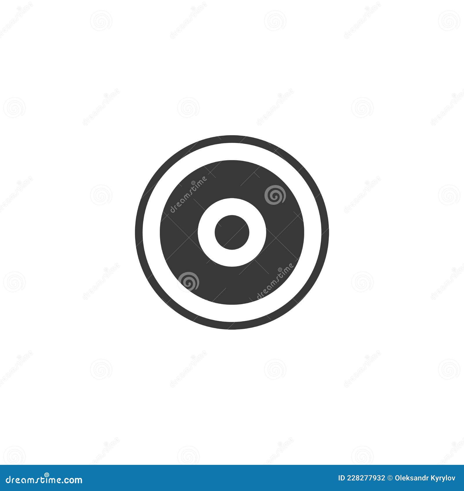 Target Simple Symbol Icon with Dot in the Middle. Stock Vector ...