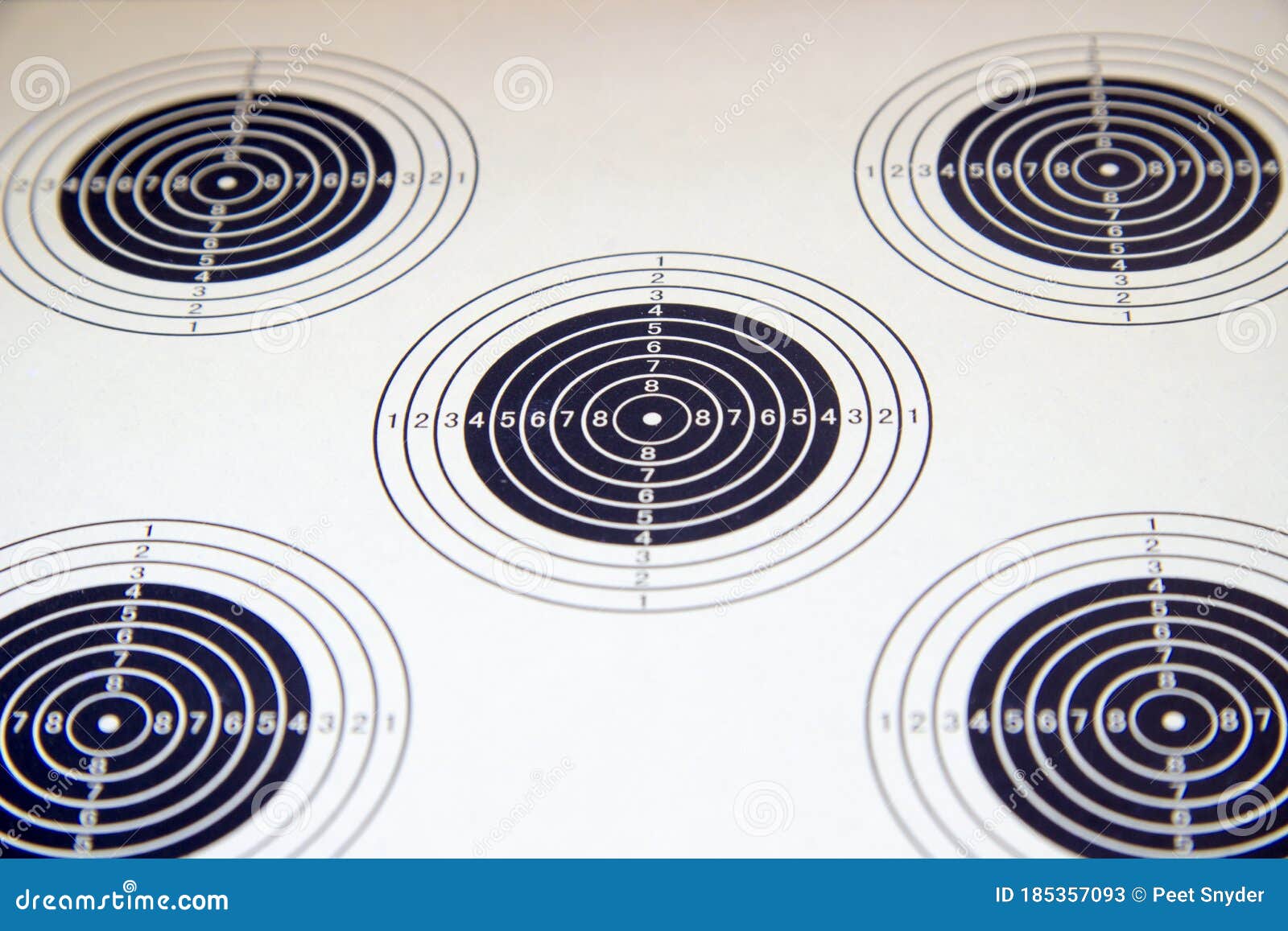 Target With Numbers For Shooting At Rifle Range Royalty-Free Stock ...
