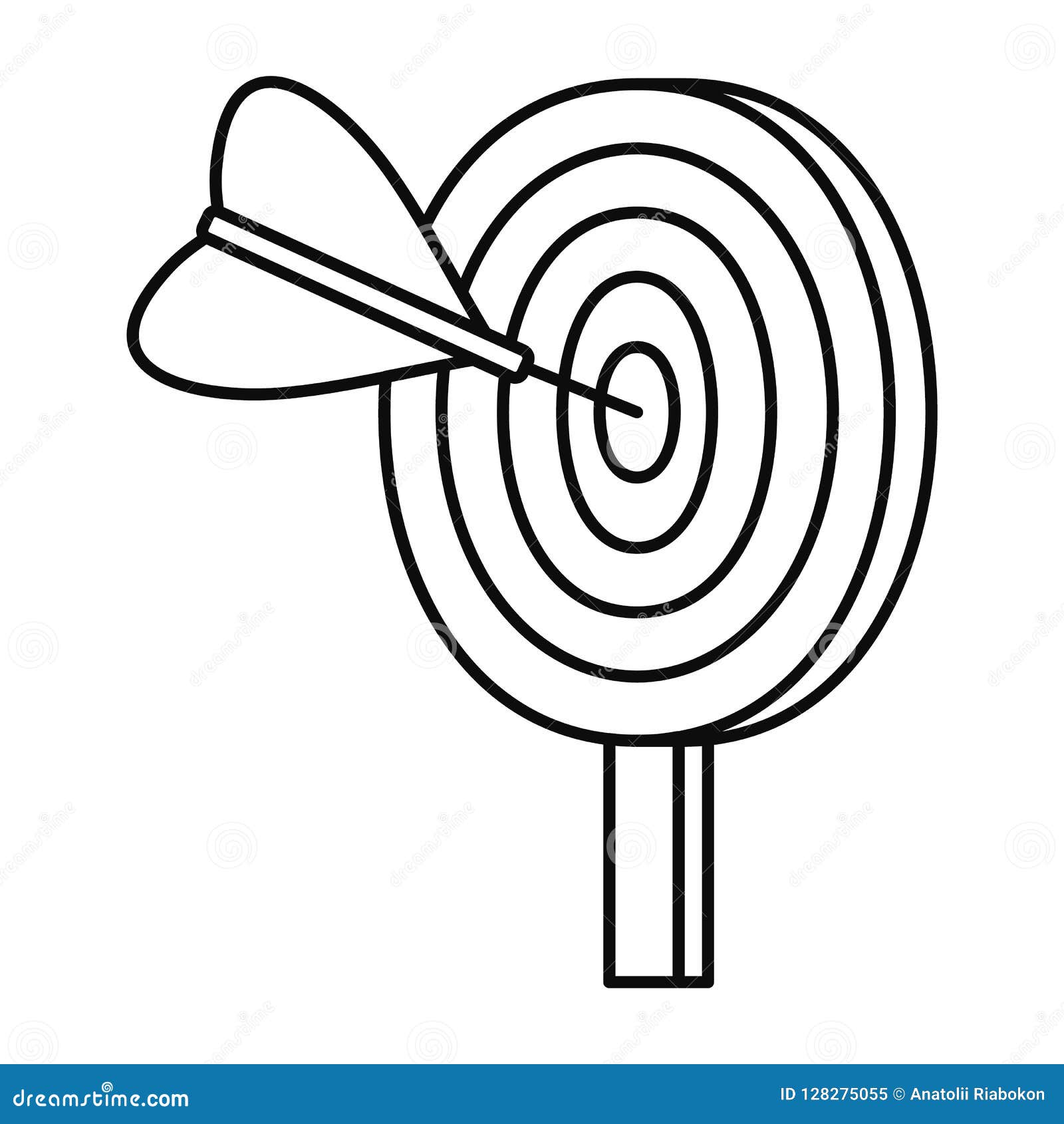 Target Solution Icon, Outline Style Stock Vector - Illustration of ...