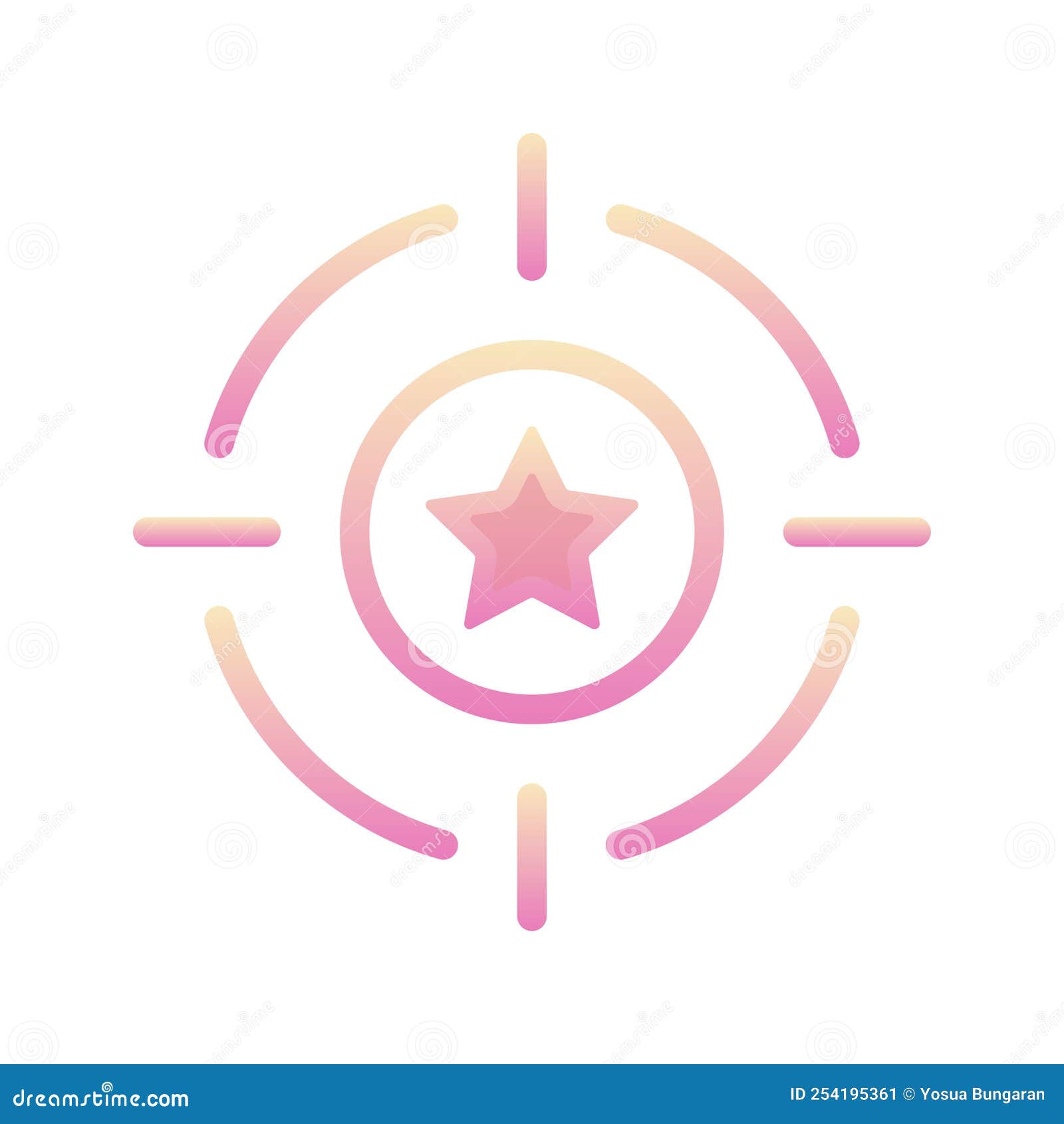 Target Star Logo Gradient Design Template Icon Element Stock Vector ...