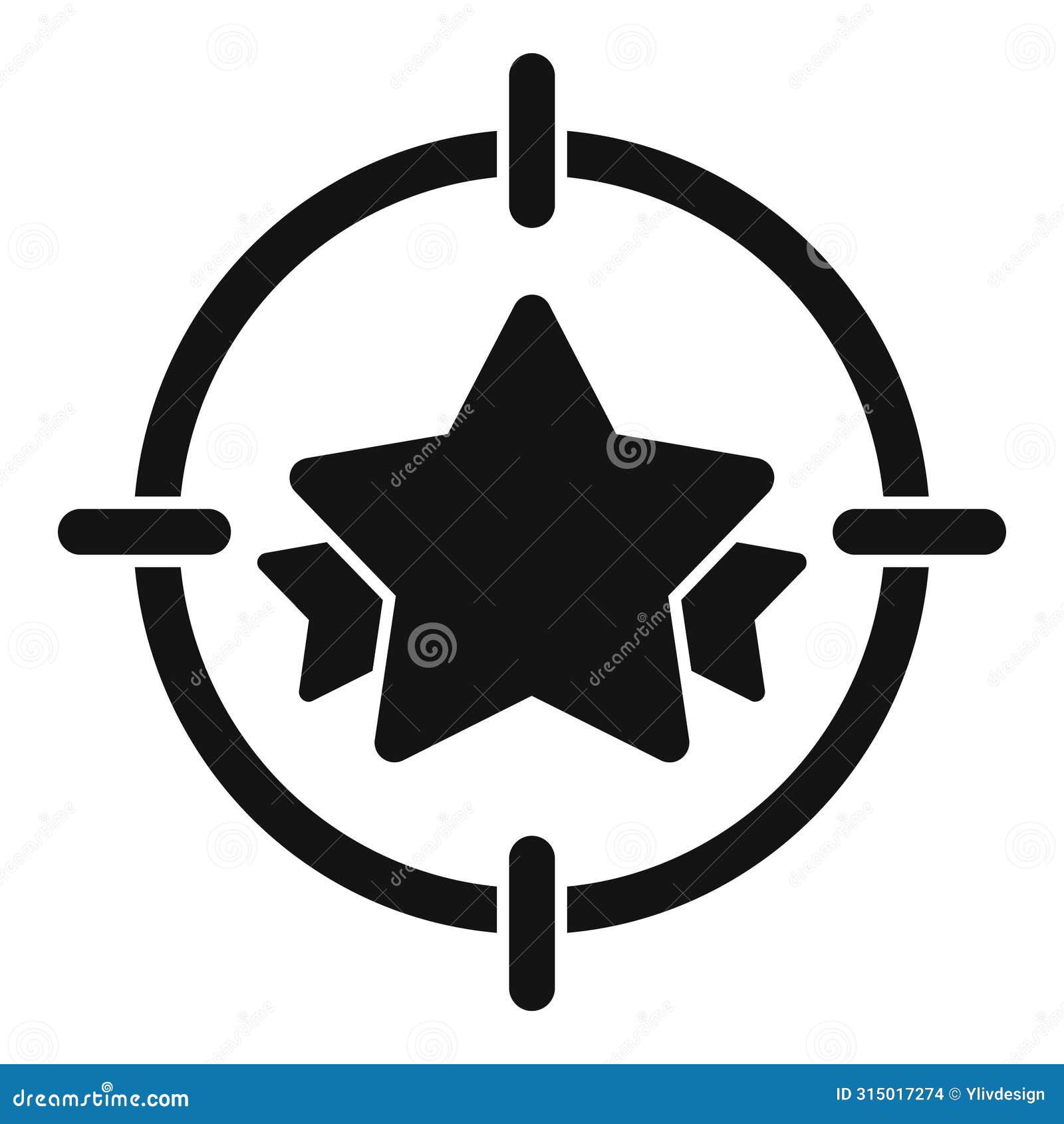 Target of Star Speaker Icon Simple Vector. Motivational Leader Stock ...