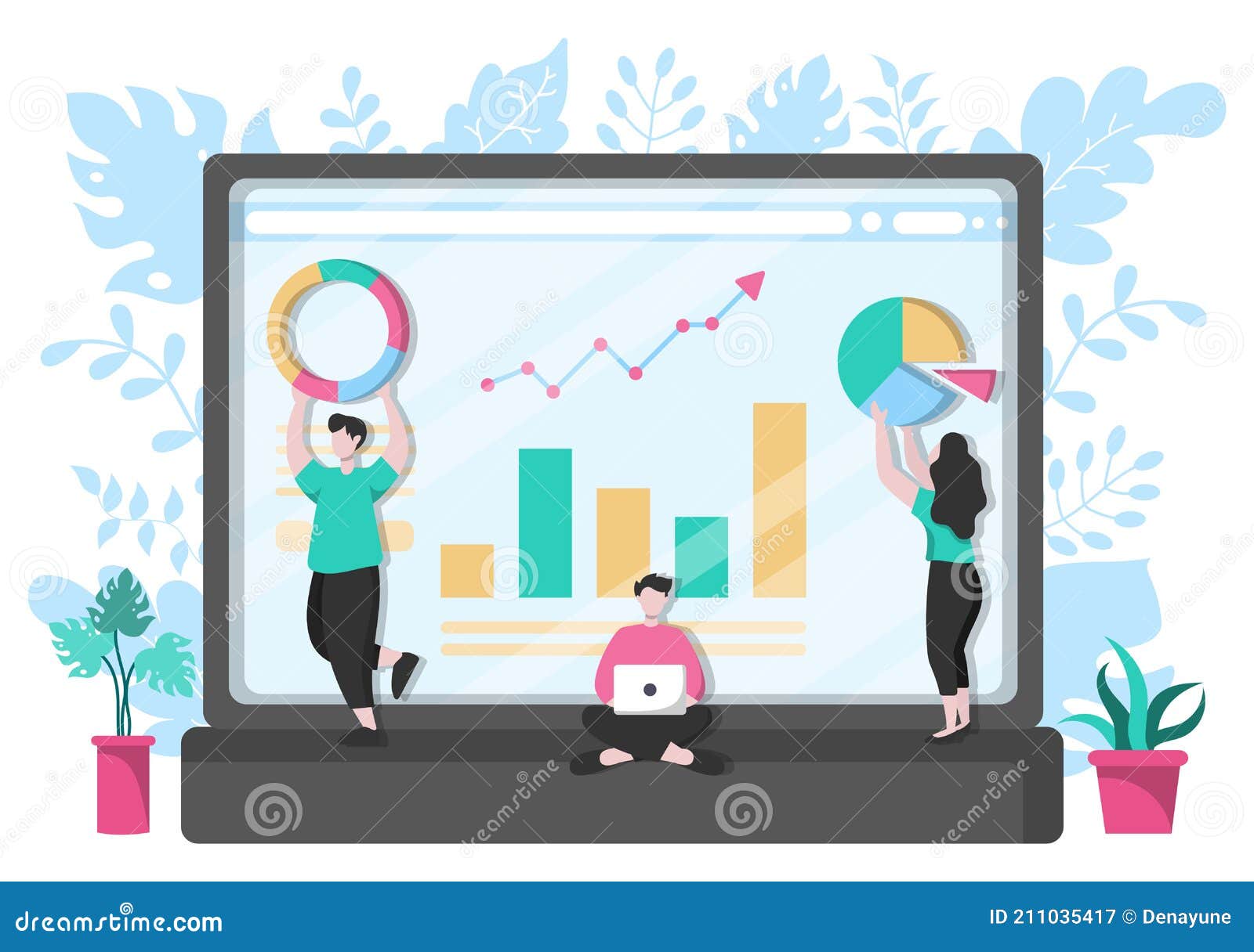 Target Startup Flat Illustration of Business Development Process ...