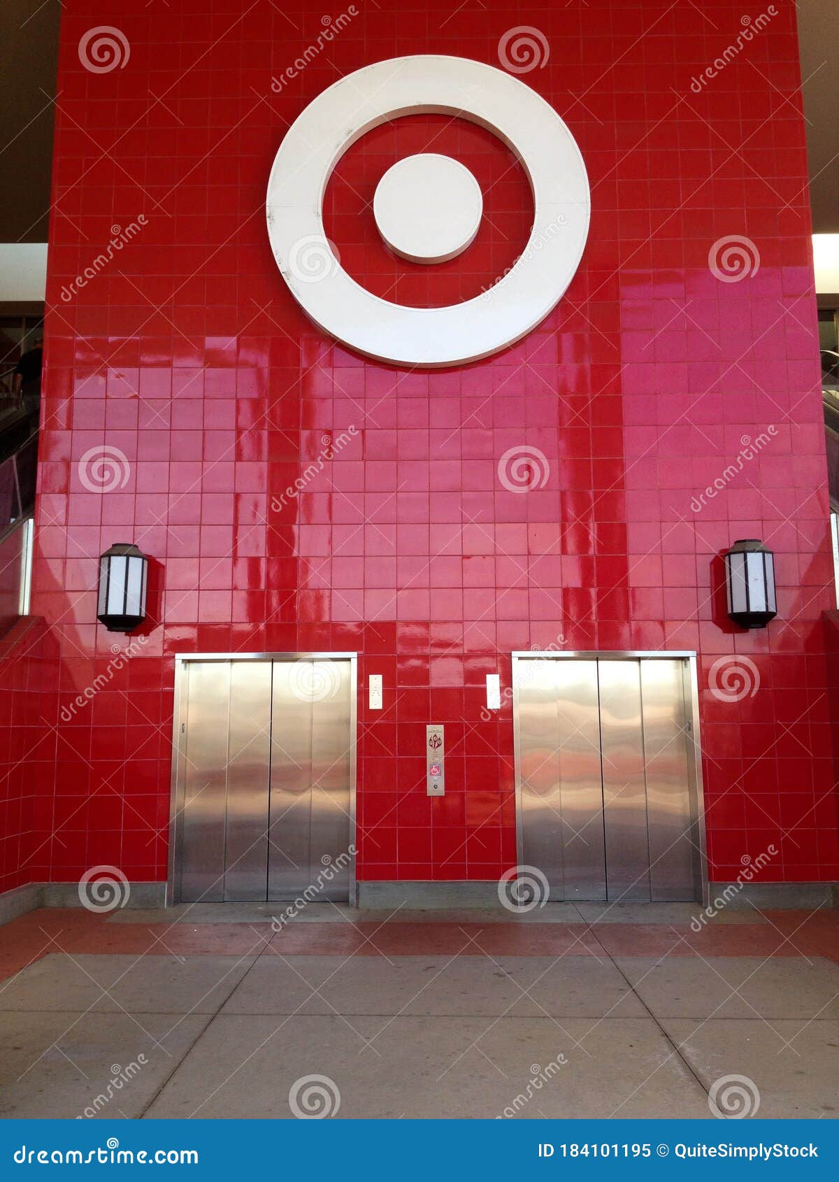 Target Store Bullseye Red Tile Stock Image - Image of consumerism ...
