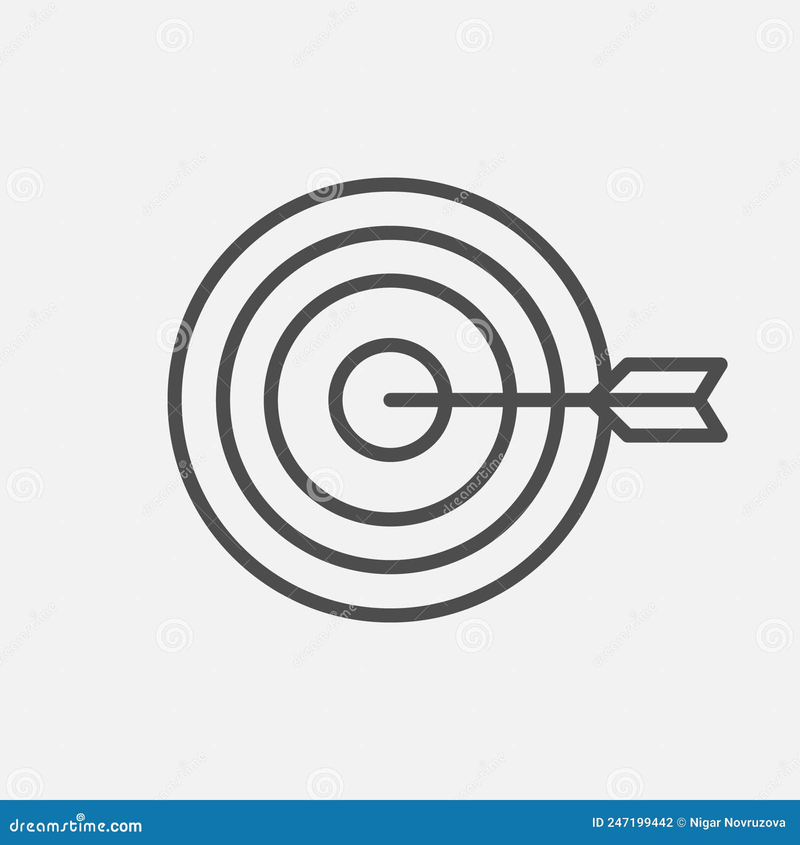 Target Strategy Vector Icon. Isolated Business Management Icon Vector ...