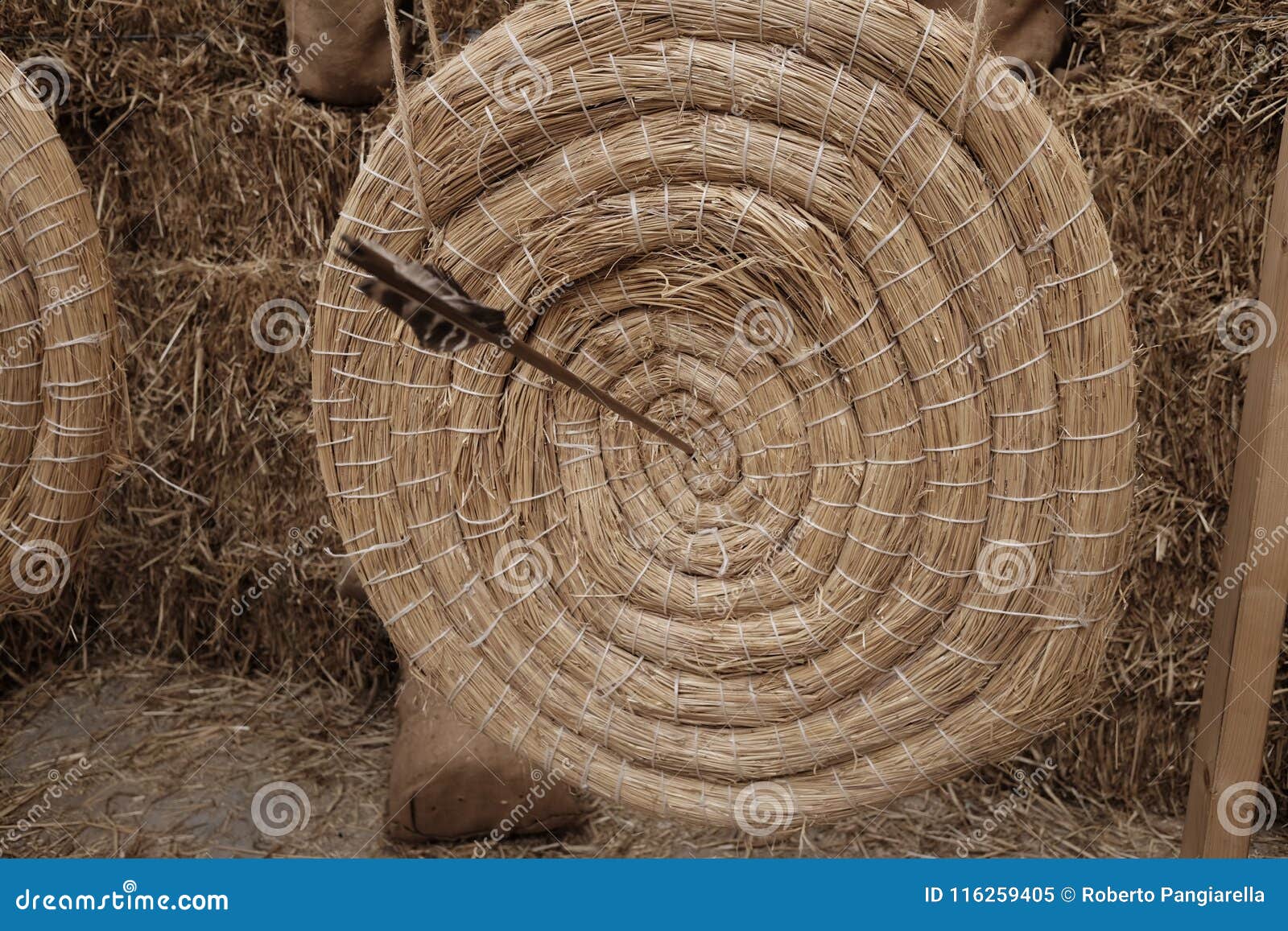 Target of Straw for Shooting with Bow Stock Image - Image of focus ...