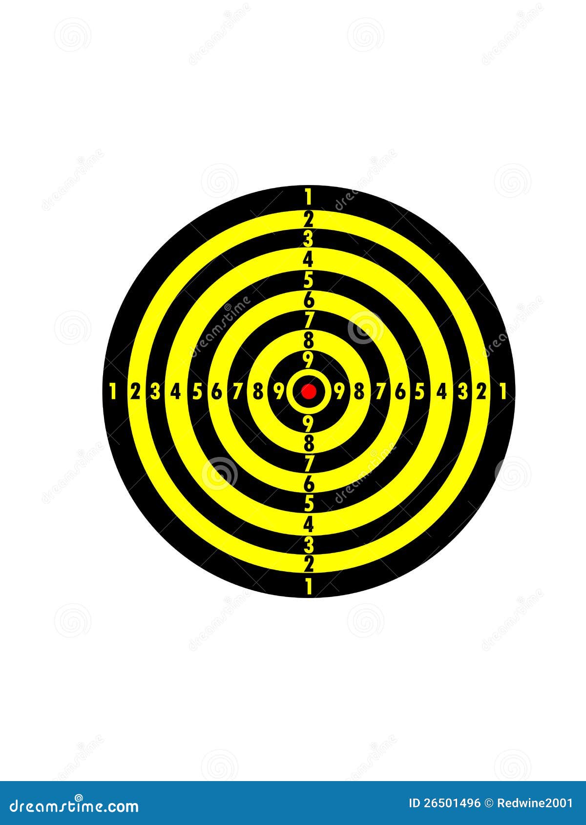 Axe In The Target, Red Lines, White Background Royalty-Free Stock ...