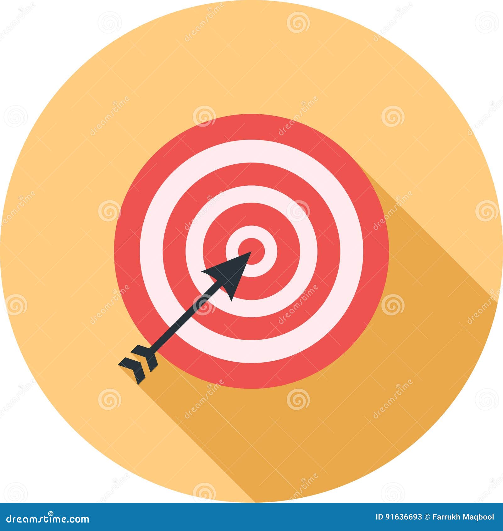 On Target stock vector. Illustration of competition, marketing - 91636693