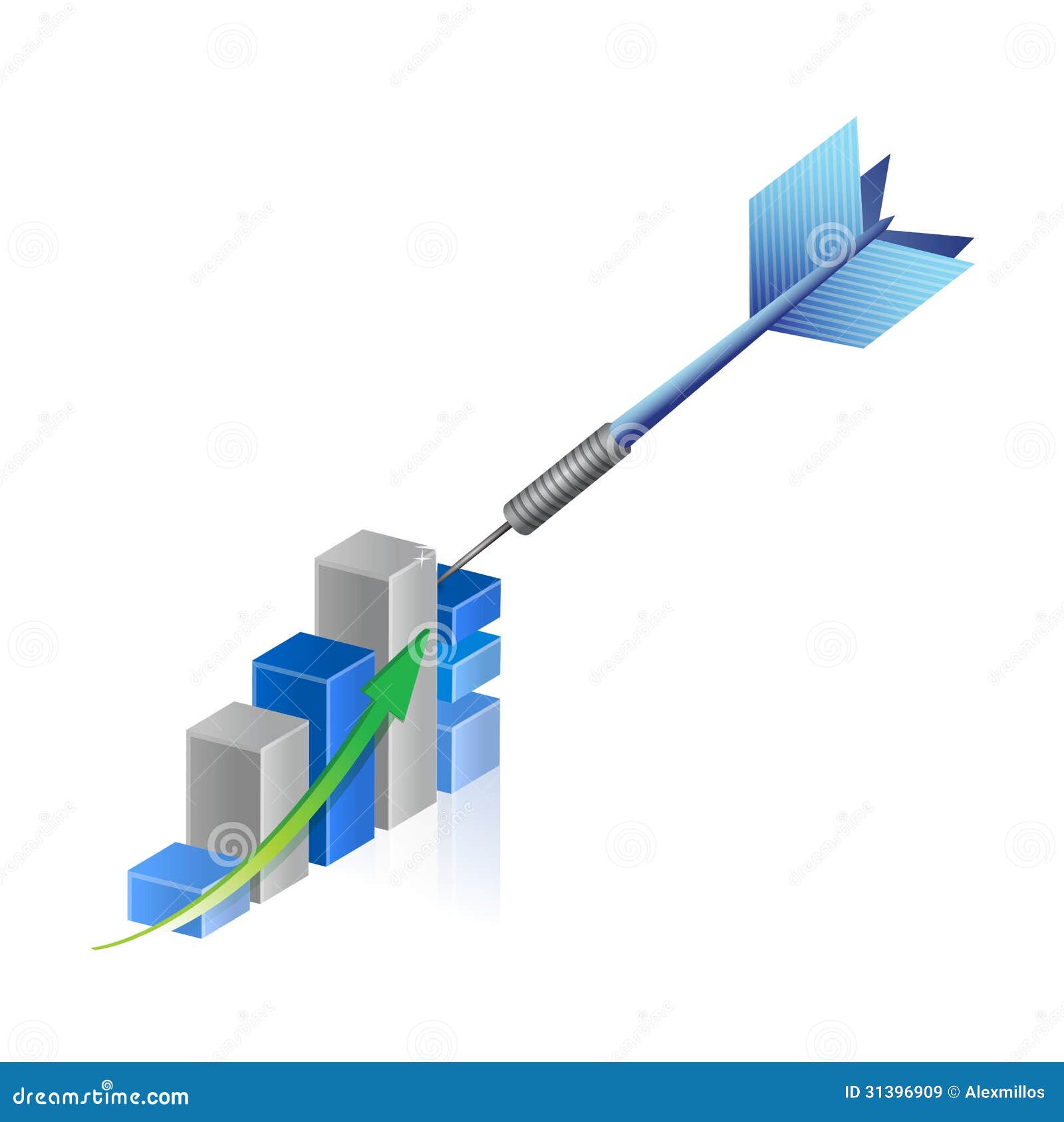 Target Success in Business Concept Stock Illustration - Illustration of ...
