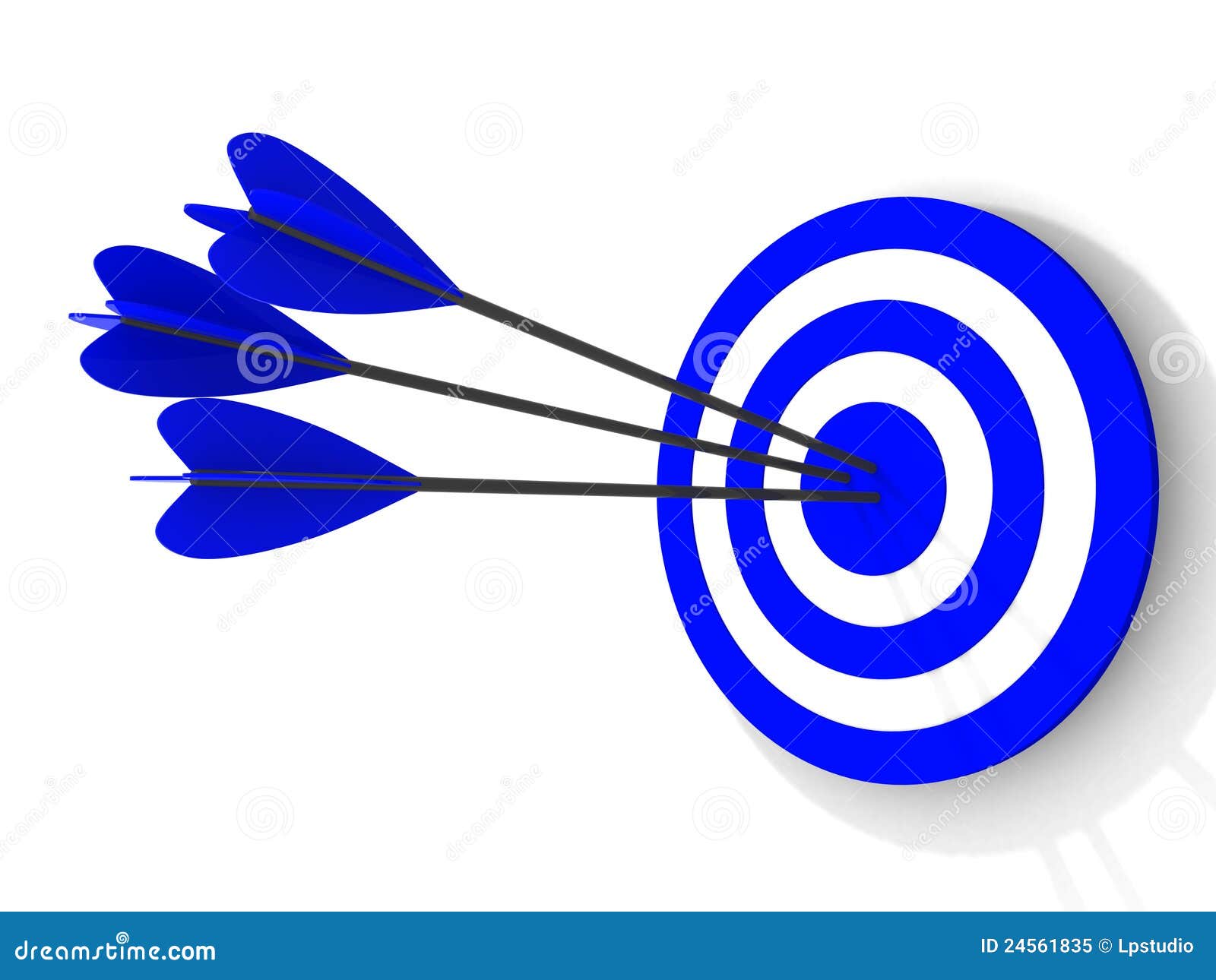 Target. Success concept stock illustration. Illustration of bleu - 24561835