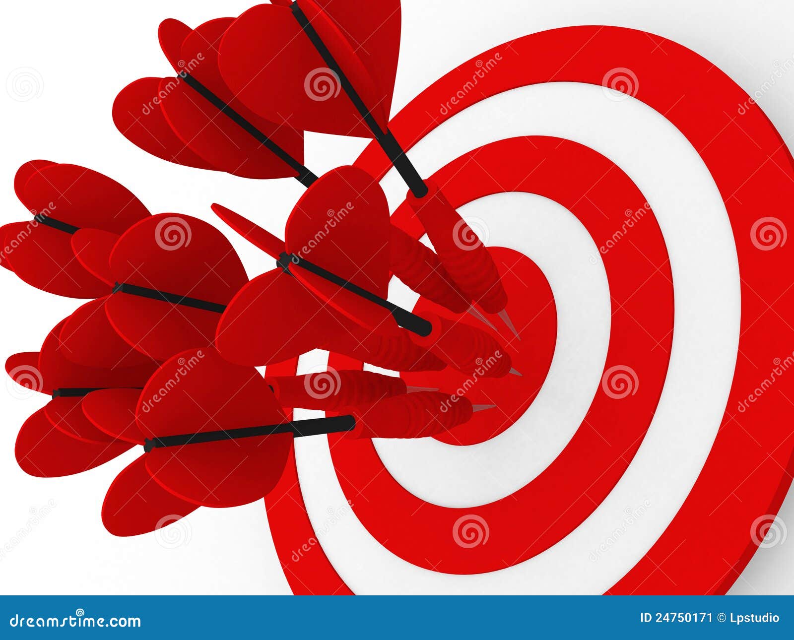 Target. Success Concept. 3d Illustration Stock Illustration ...