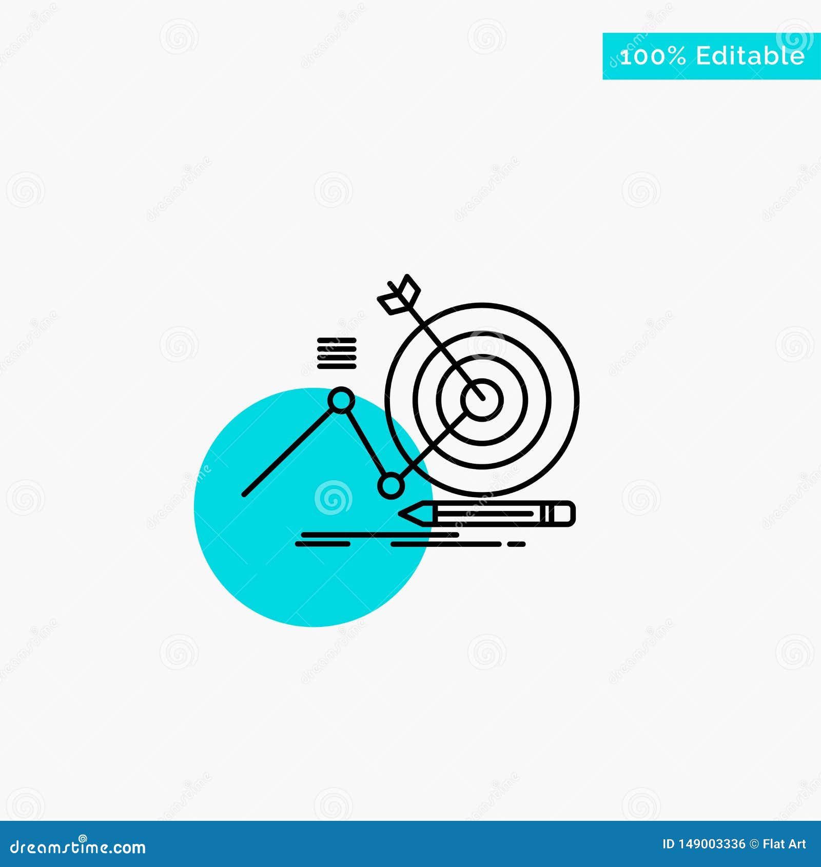 Target, Success, Goal, Focus Turquoise Highlight Circle Point Vector ...