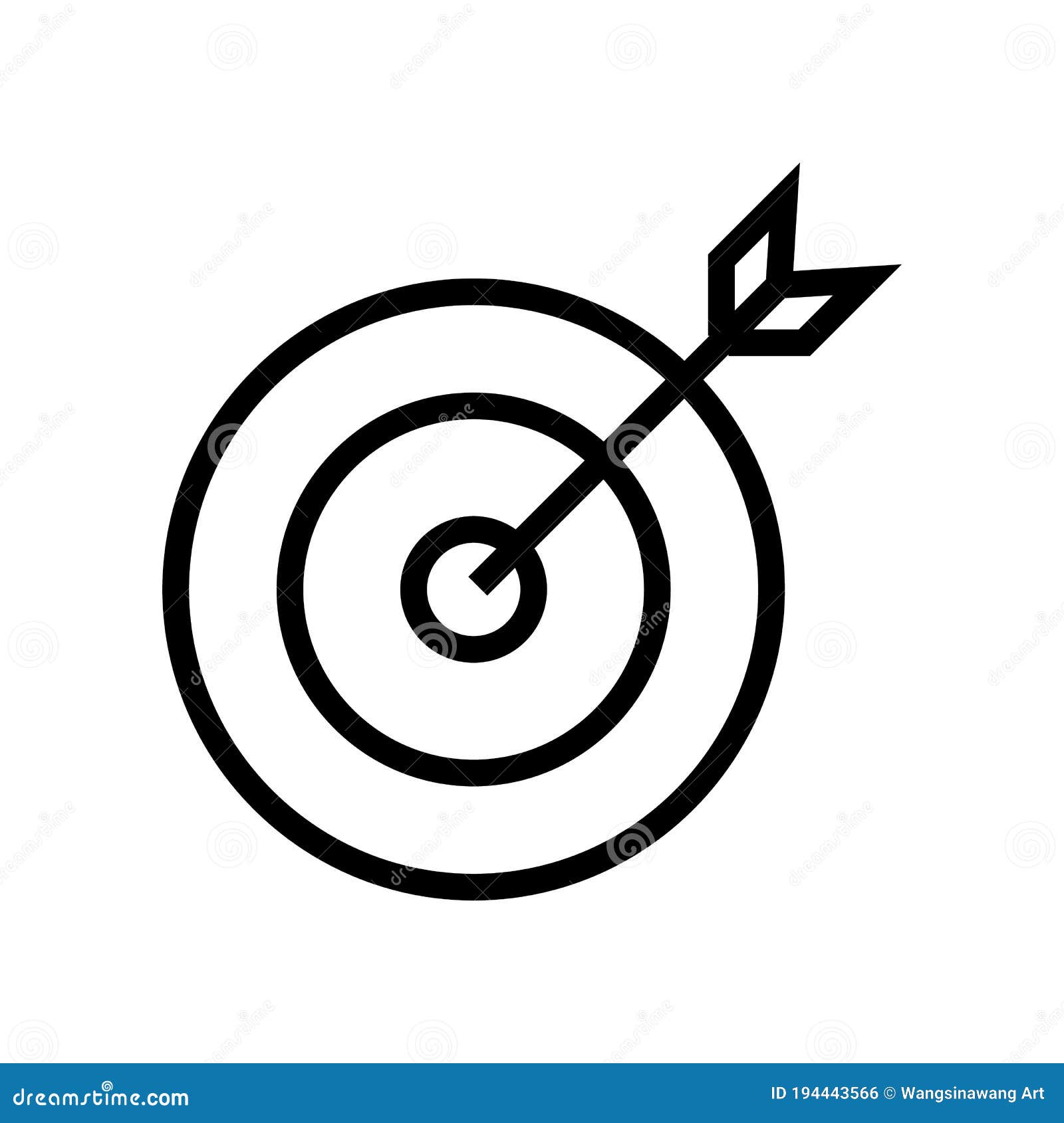 Target symbol stock vector. Illustration of dartboard - 194443566