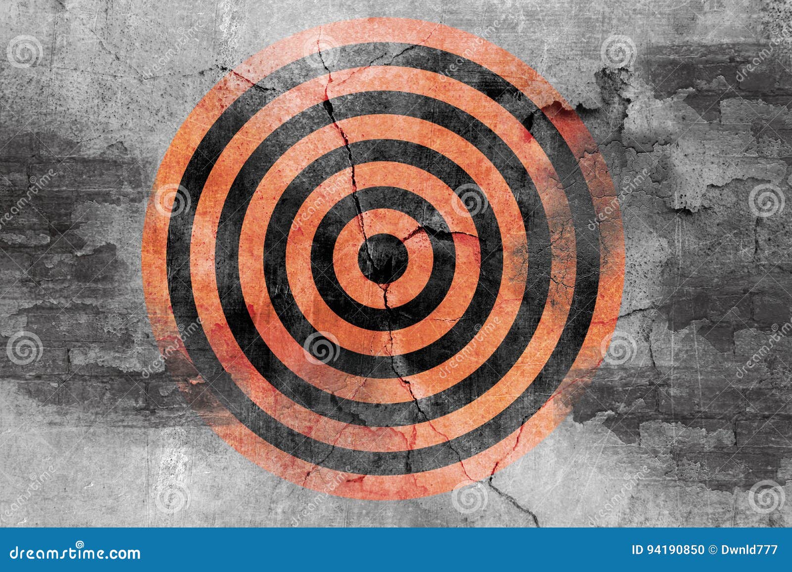 Target Symbol on Grunge Cement Wall Stock Illustration - Illustration ...