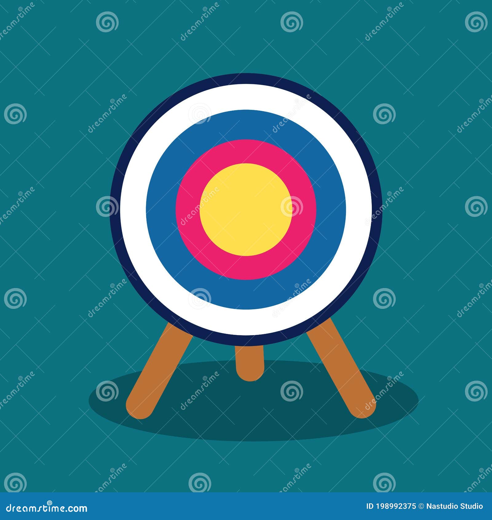 Target Symbol Isolate on a Blue Background. Vector Illustration Eps ...