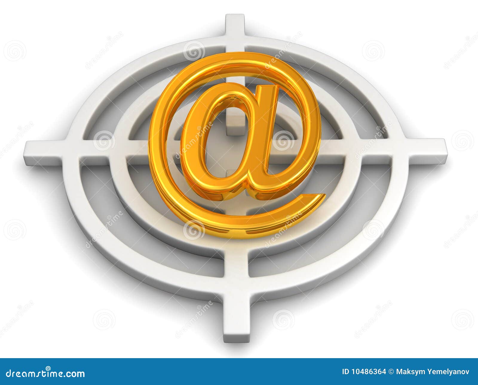 Target with symbol of mail stock illustration. Illustration of design ...