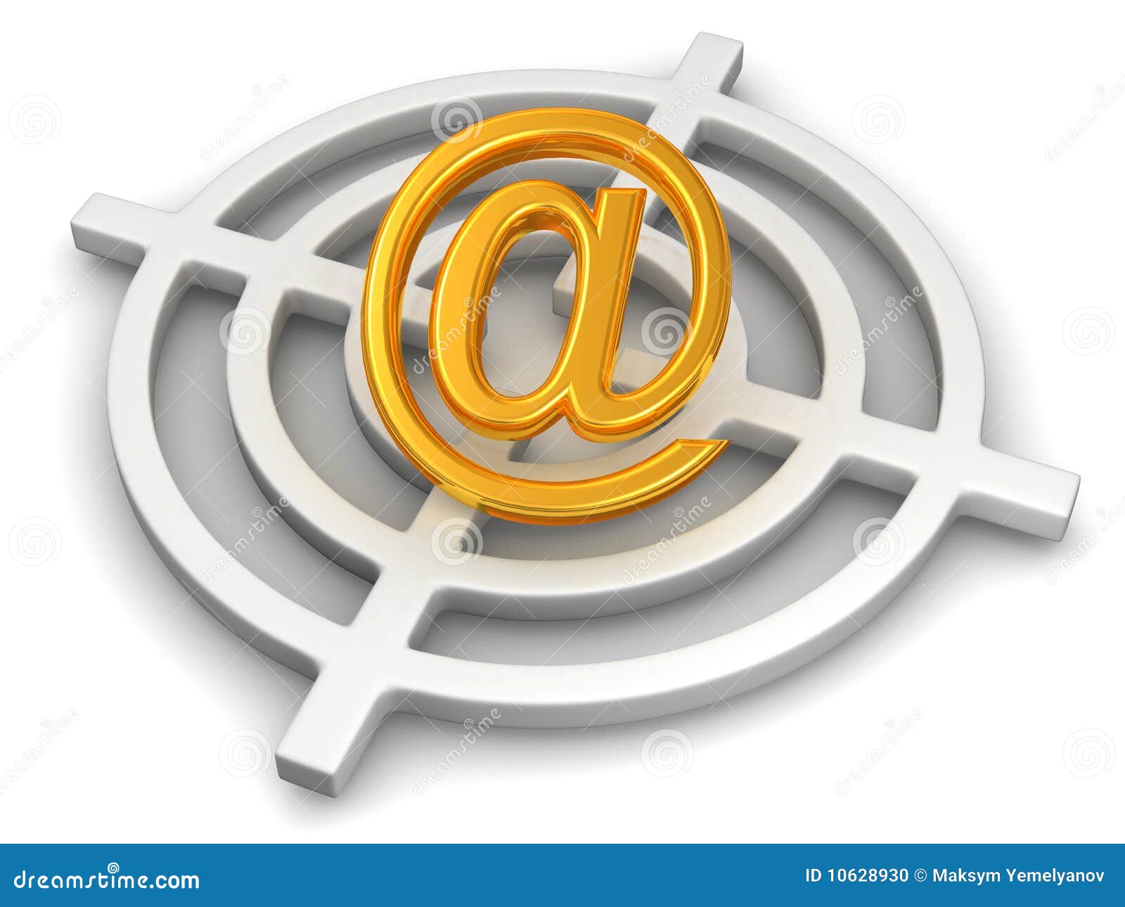 Target with symbol of mail stock illustration. Illustration of ...