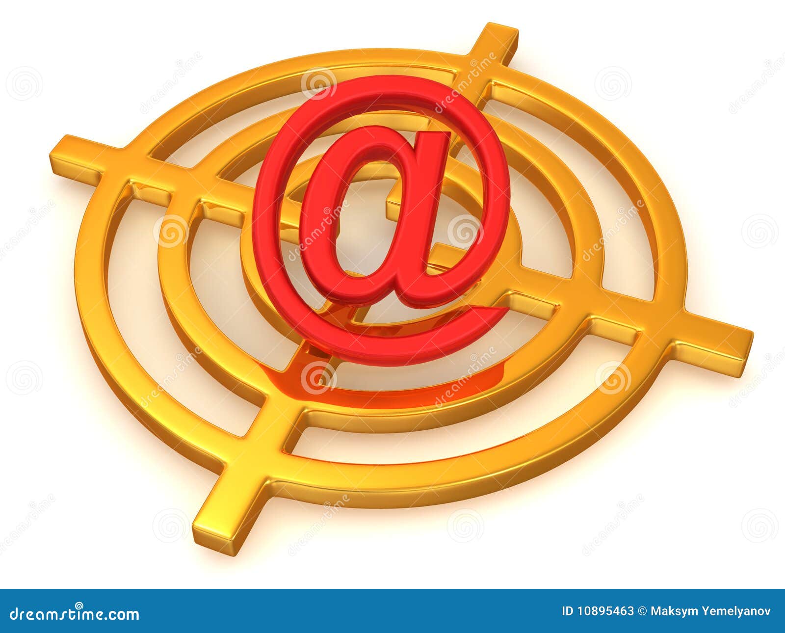 Target with symbol of mail stock illustration. Illustration of ideas ...