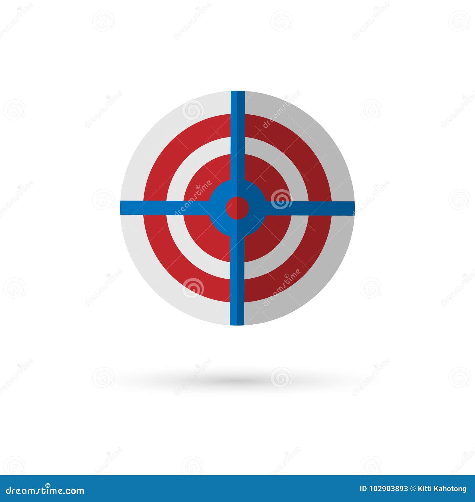 Target Symbol on White Background Stock Illustration - Illustration of ...