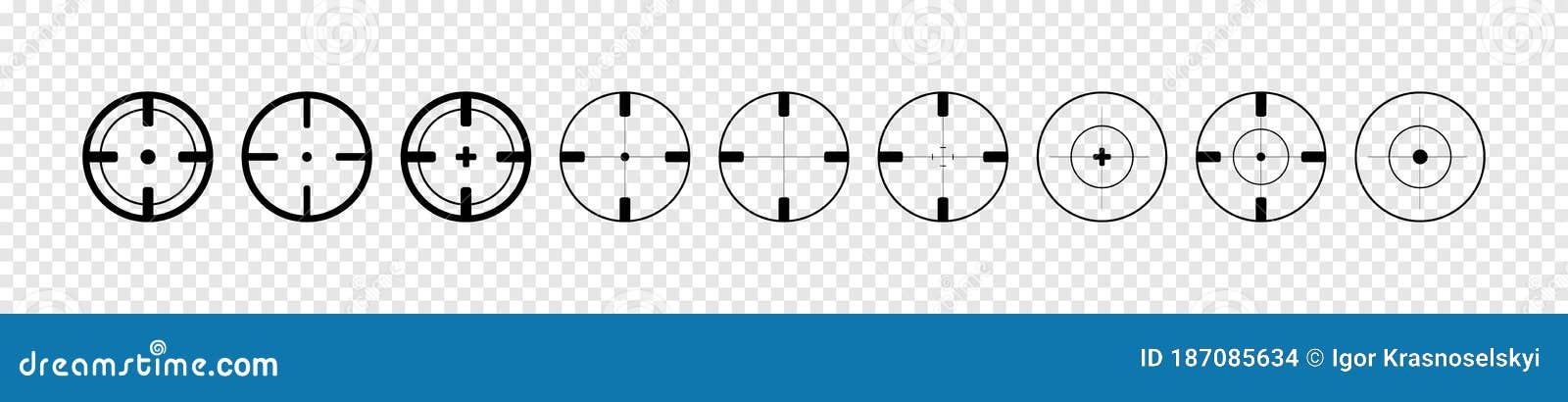 Target. Target Vector Icons, Isolated. Aim Collection. Target Symbols ...
