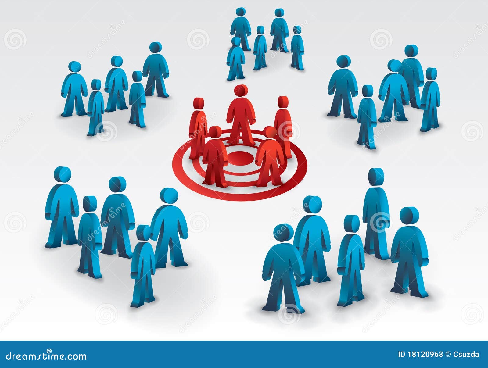 Target team stock vector. Illustration of businessman - 18120968