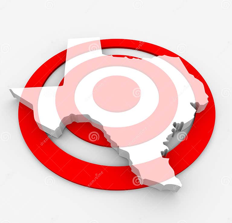 Target Texas - Marketing Concept Stock Illustration - Illustration of ...