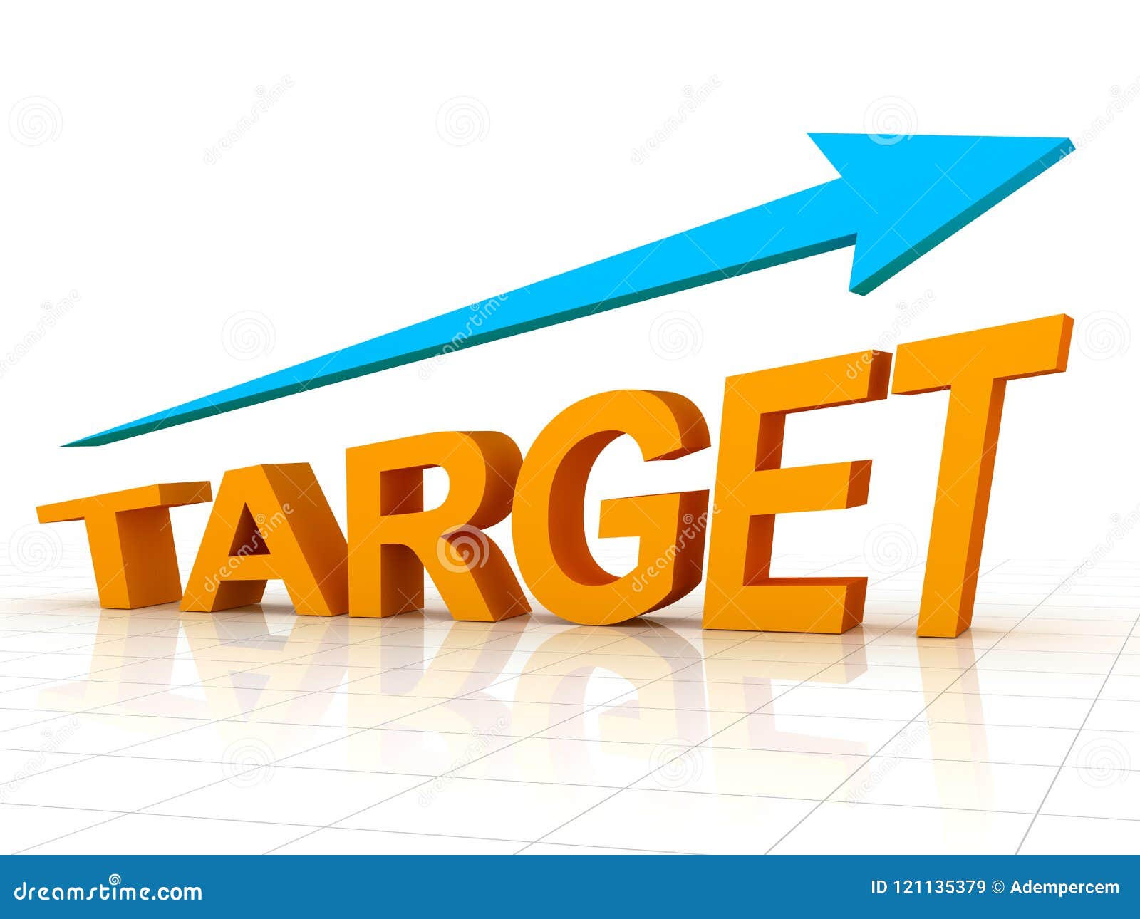 Target Text with Arrow stock illustration. Illustration of finance ...