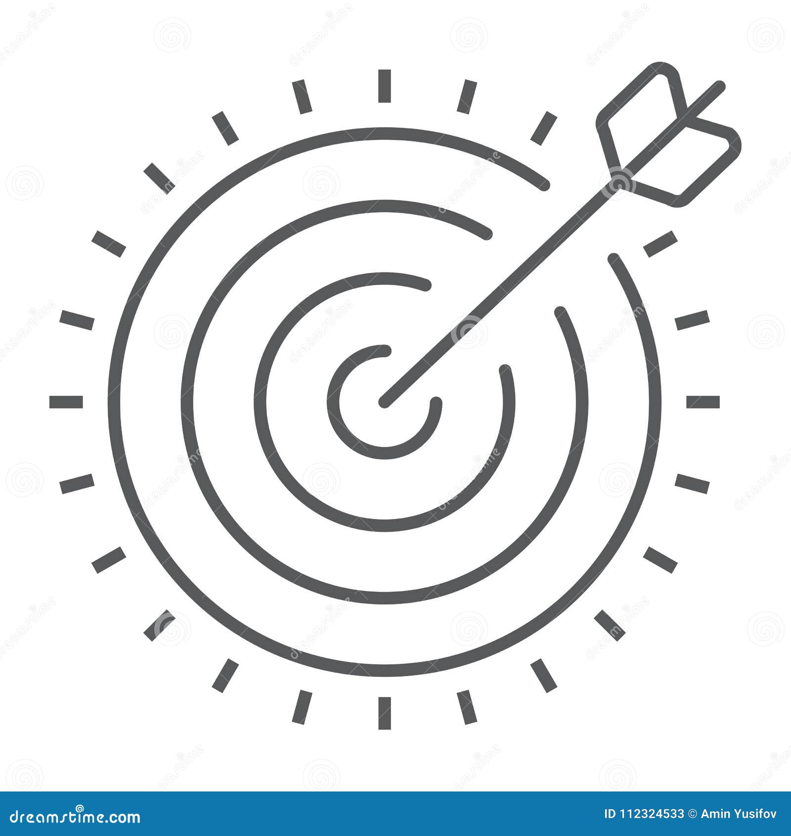 Target Thin Line Icon, Development And Business Stock Vector ... Target Thin Line Icon, Development And Business Stock Vector ...