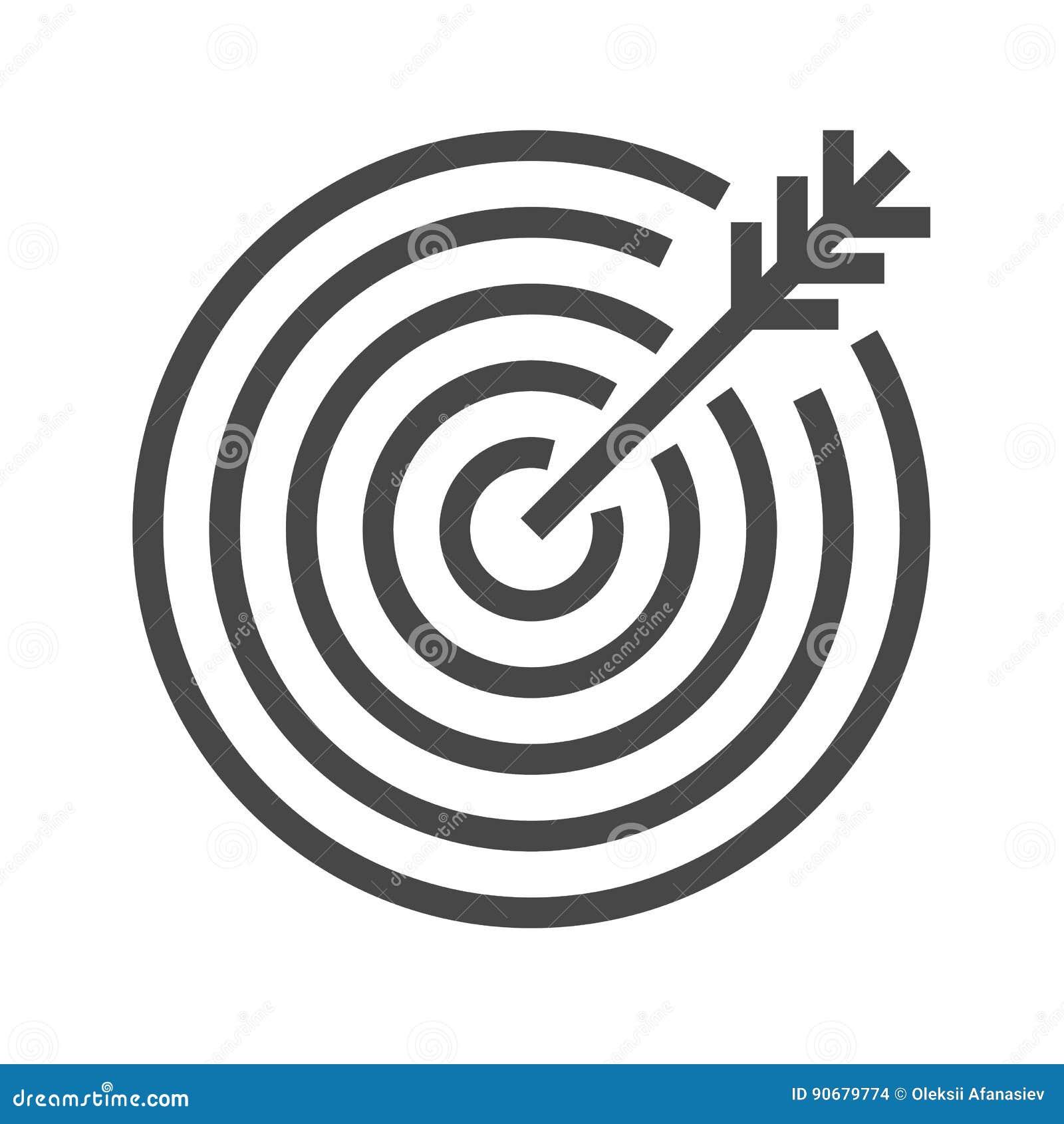 Target Thin Line Vector Icon Stock Vector - Illustration of advantage ...