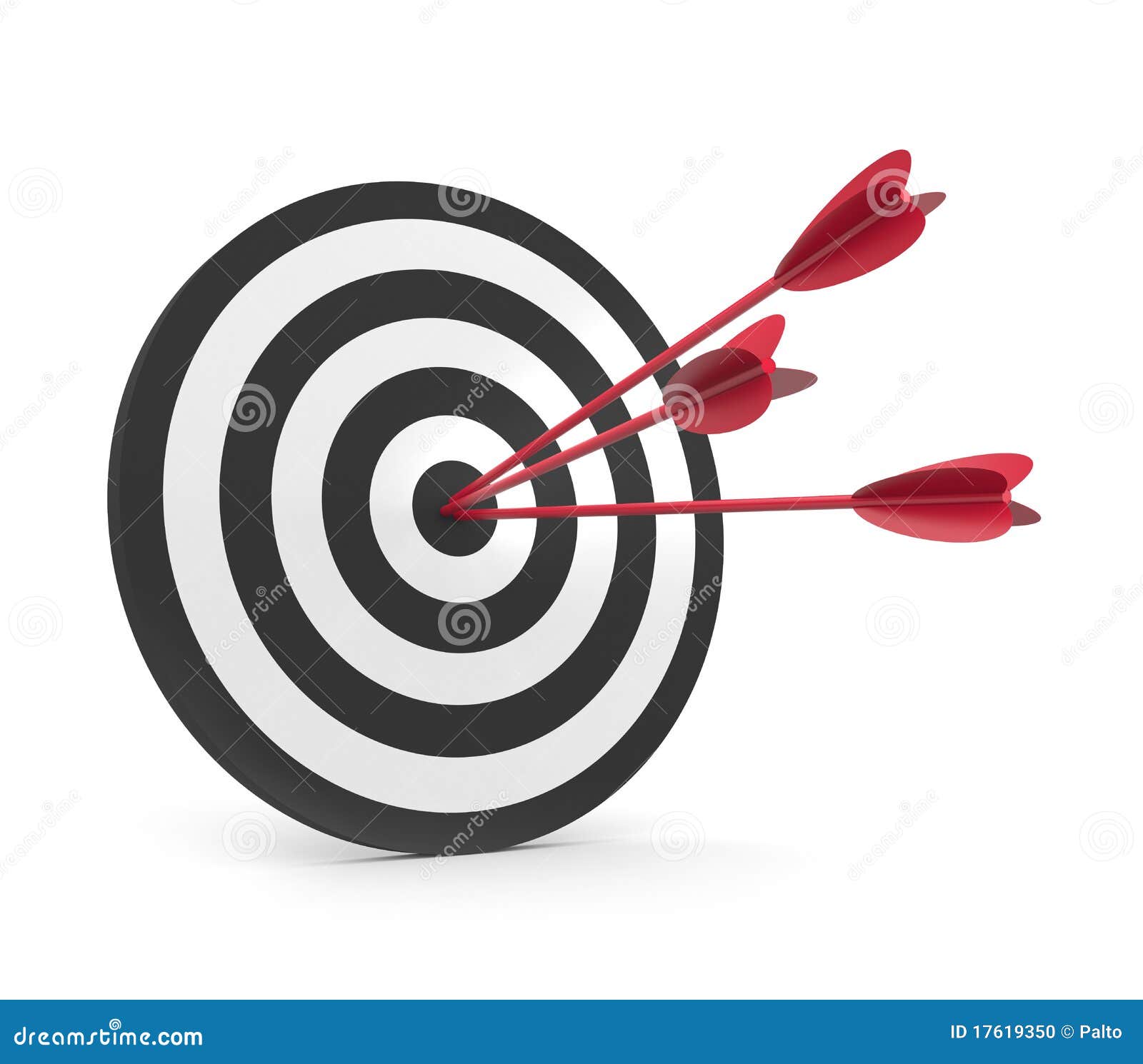 Target with three arrow stock illustration. Illustration of excellence ...