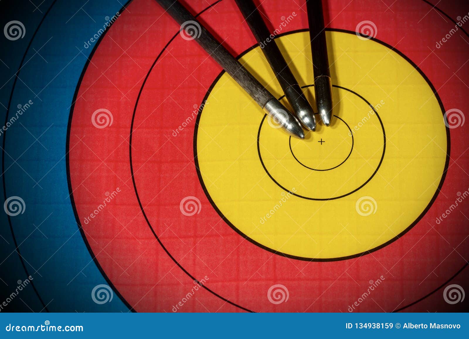 Target with Three Arrows - Archery Sport Stock Image - Image of cross ...