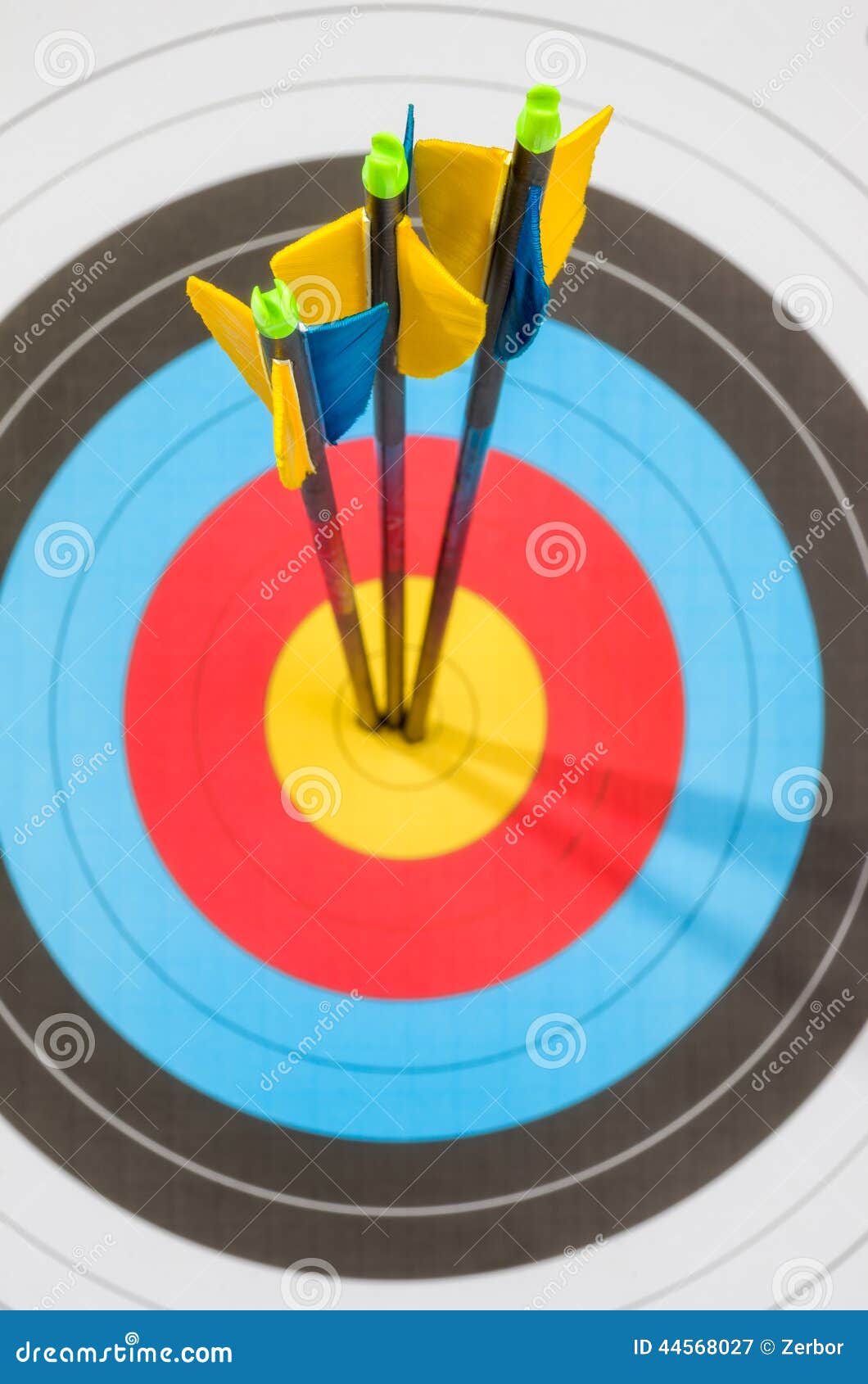 Target with Three Arrows in the Center Stock Image - Image of accurate ...