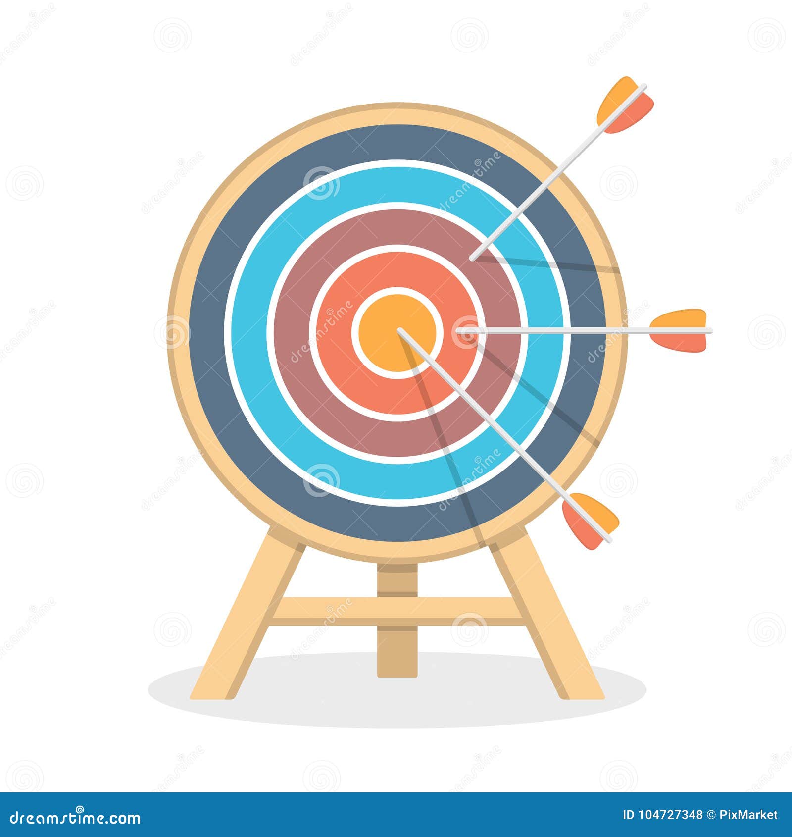 Target with Three Arrows stock vector. Illustration of board - 104727348