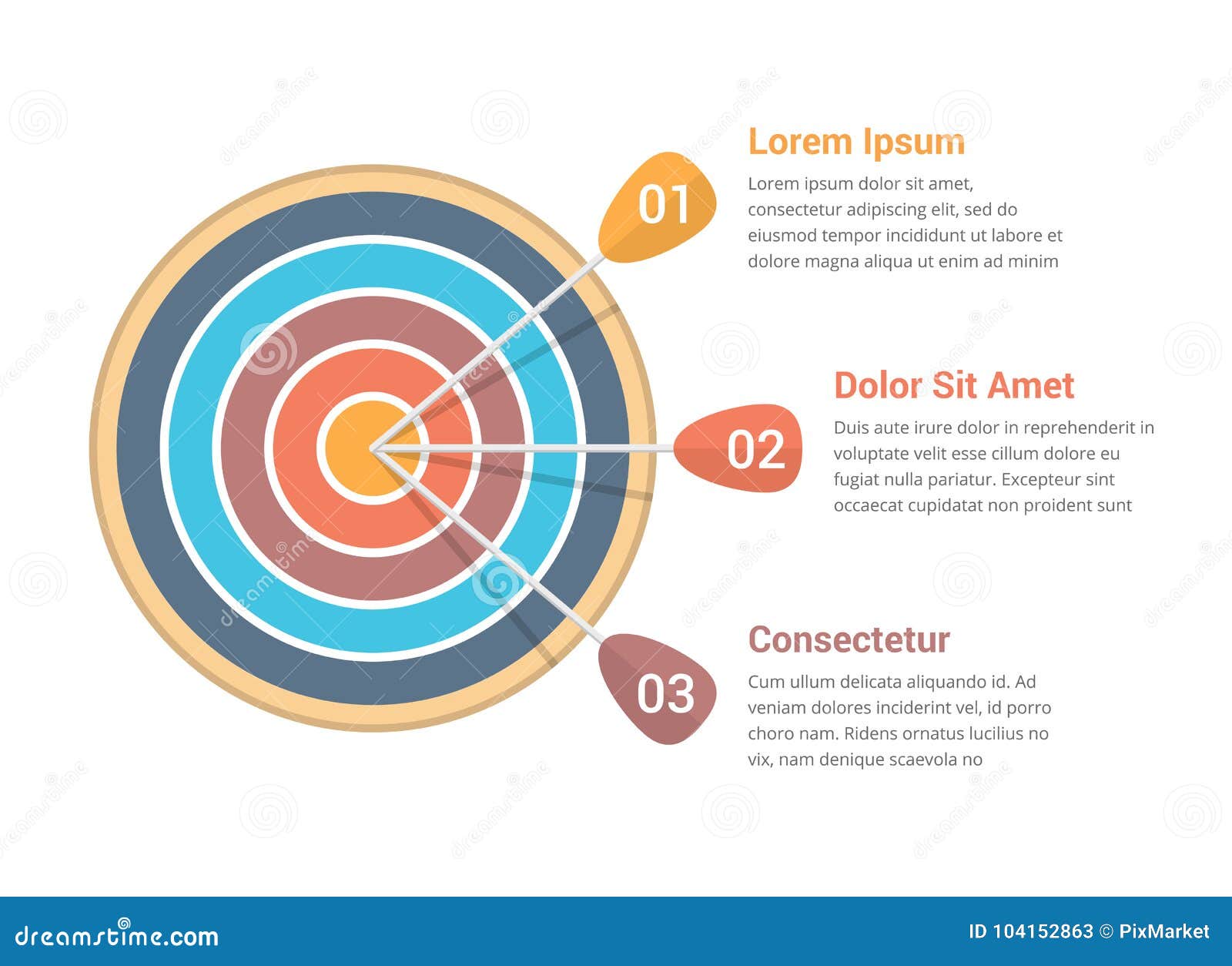 Three Arrows Merging Into One Point. Infographics Chart, Scheme ...