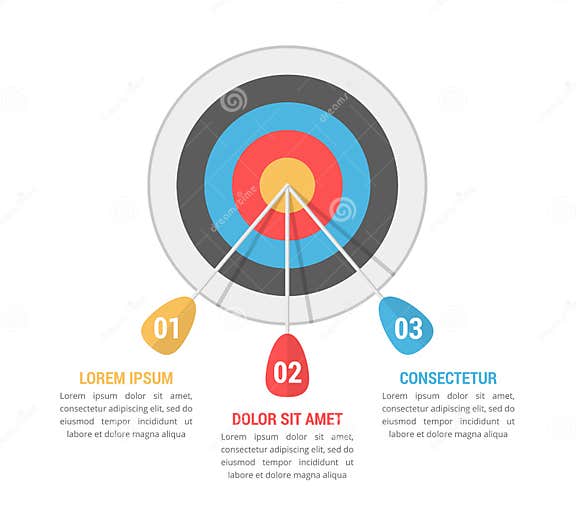 Target with Three Arrows stock vector. Illustration of concept - 107107030