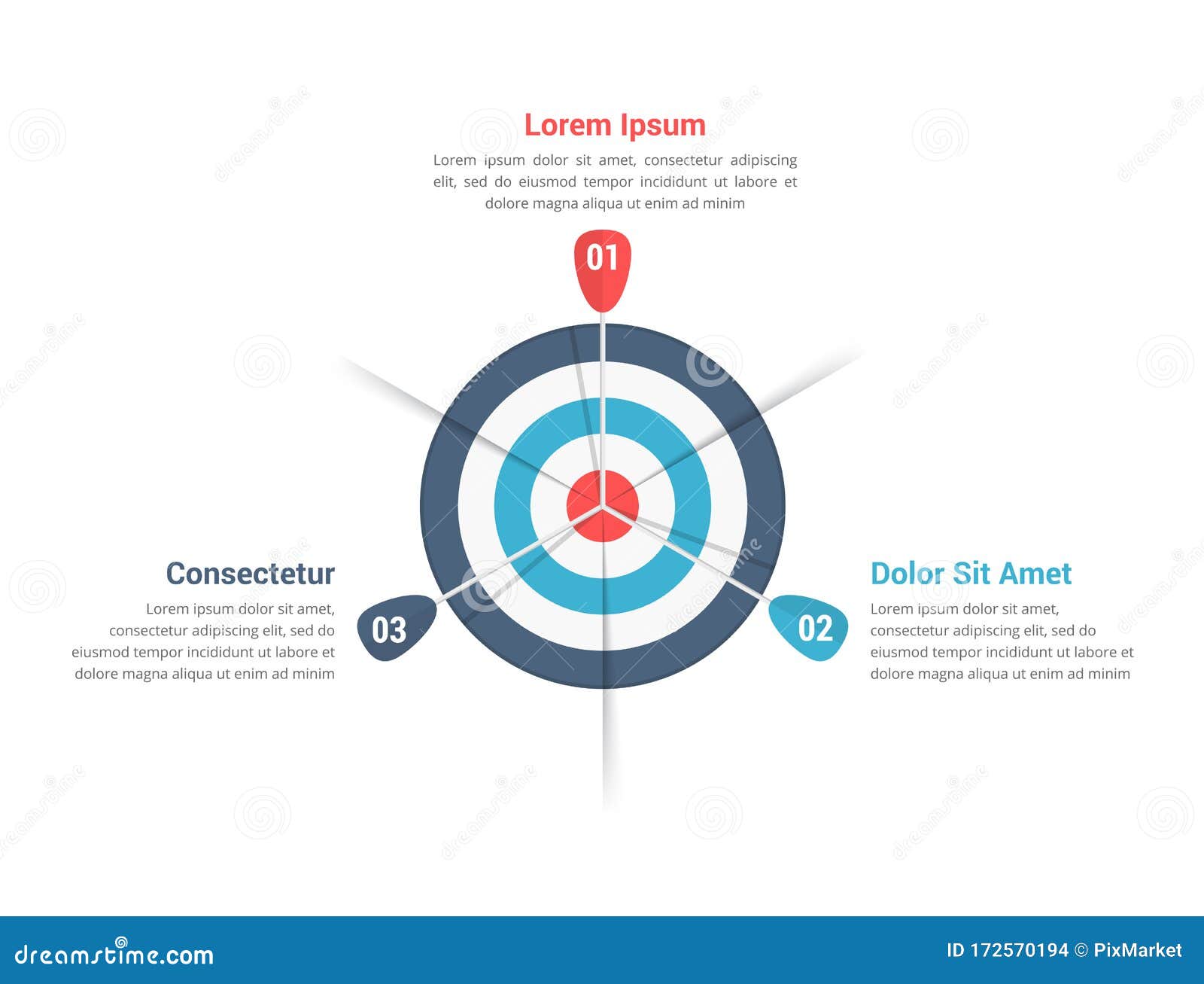 Target with Three Arrows stock vector. Illustration of accuracy - 172570194