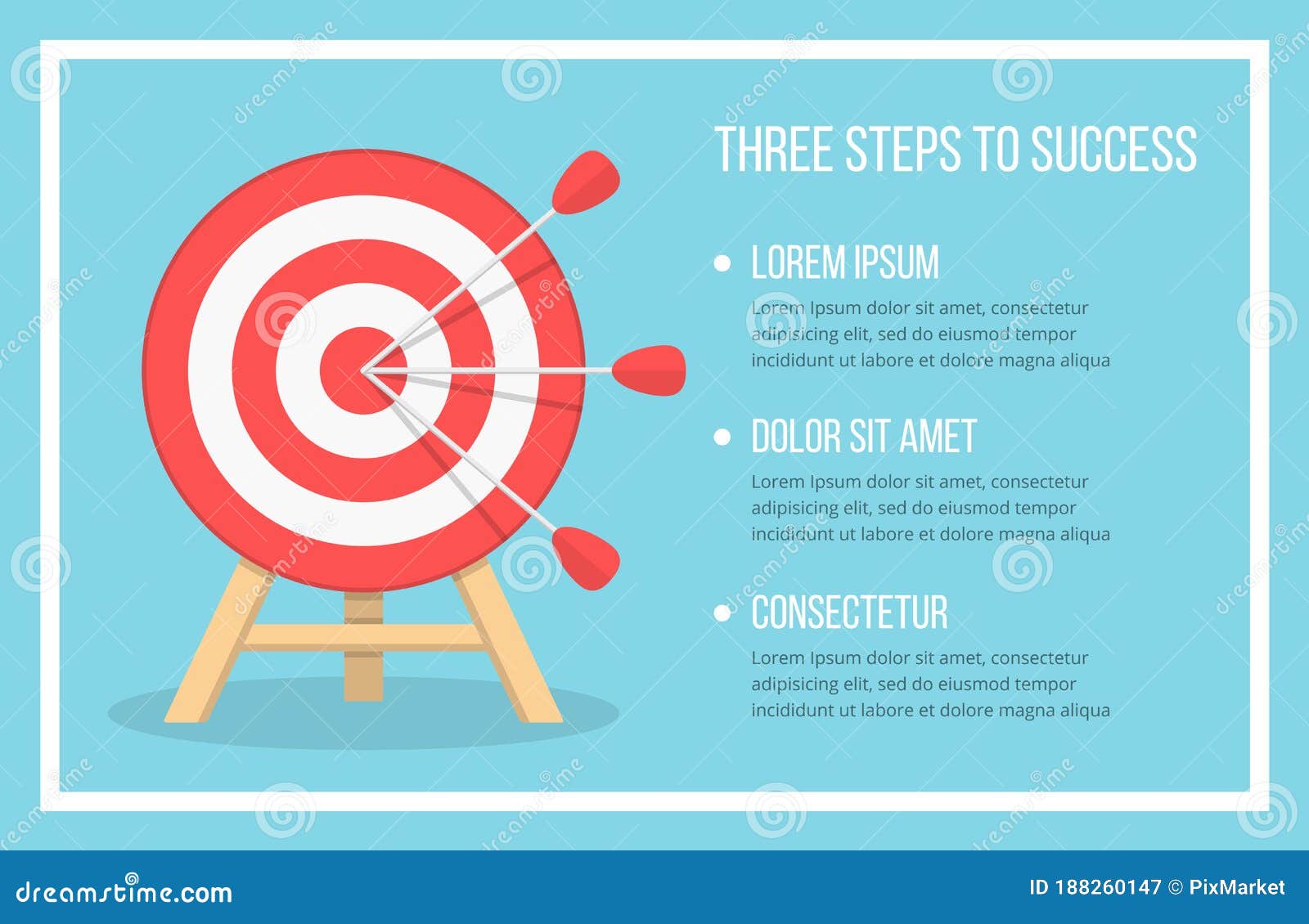 Target with Three Arrows stock vector. Illustration of accurate - 188260147