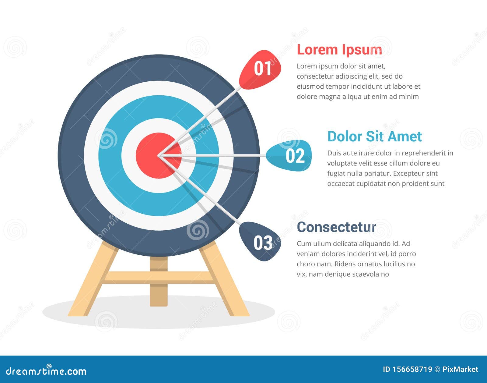 Target with Three Arrows stock vector. Illustration of bullseye - 156658719