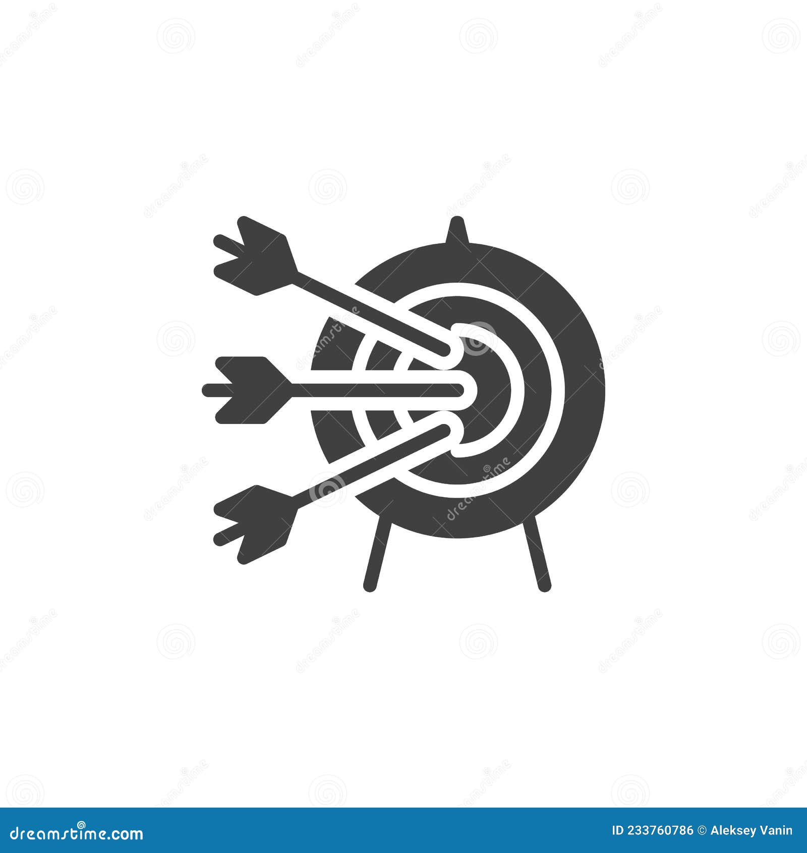 Target and Three Arrows Vector Icon Stock Vector - Illustration of ... Target and Three Arrows Vector Icon Stock Vector - Illustration of ...