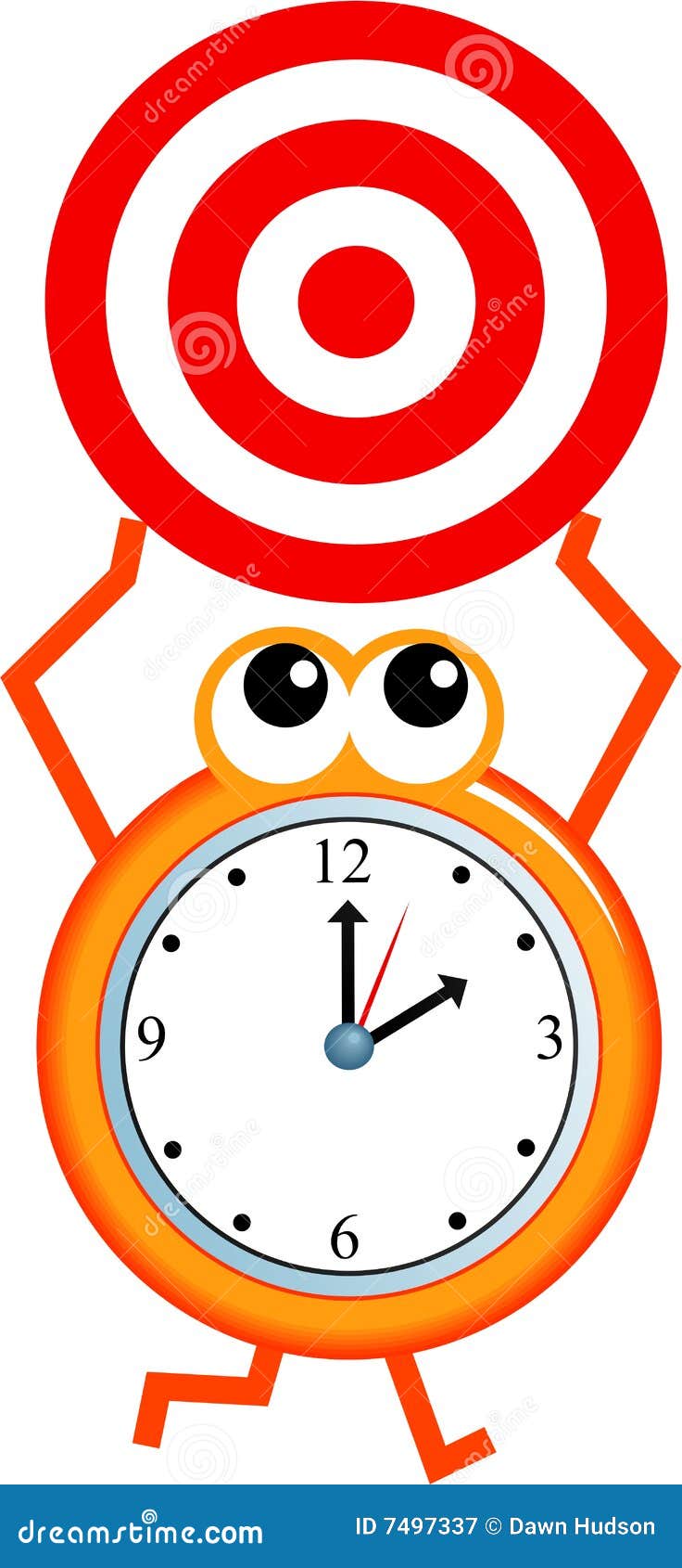 Target time stock vector. Illustration of deadline, minutes - 7497337